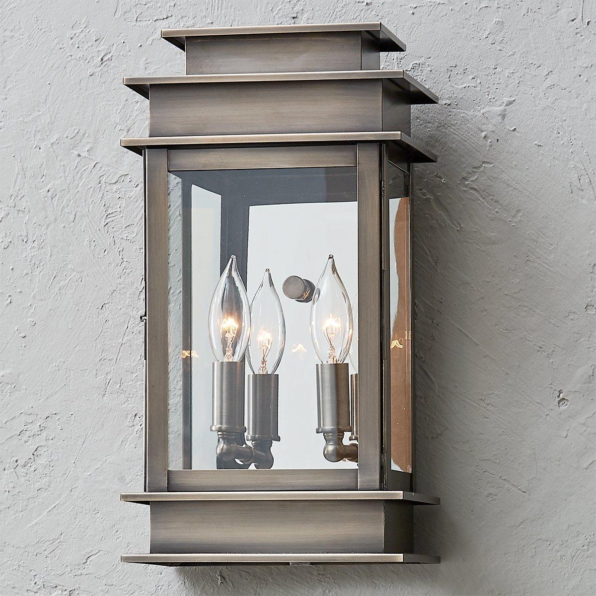 Rectangular Step Outdoor Sconce - Medium
