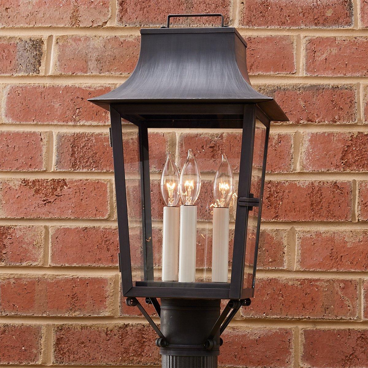 Colonial Metalcrafts Georgian Tapered Outdoor Post Light | Shades of Light