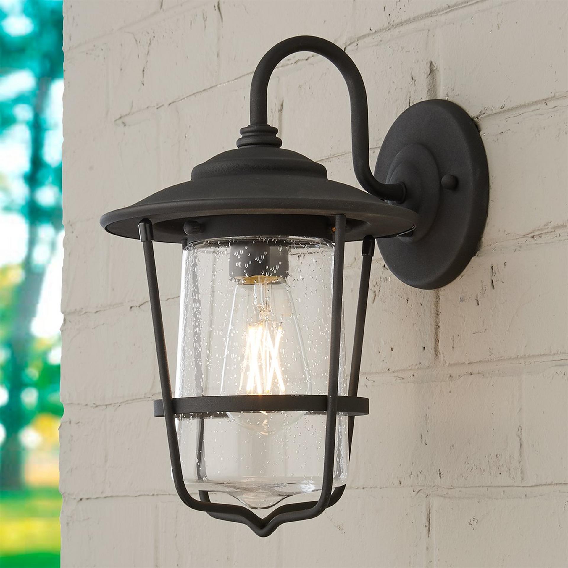 Contemporary Seeded Glass Outdoor Sconce - Small | Shades of Light