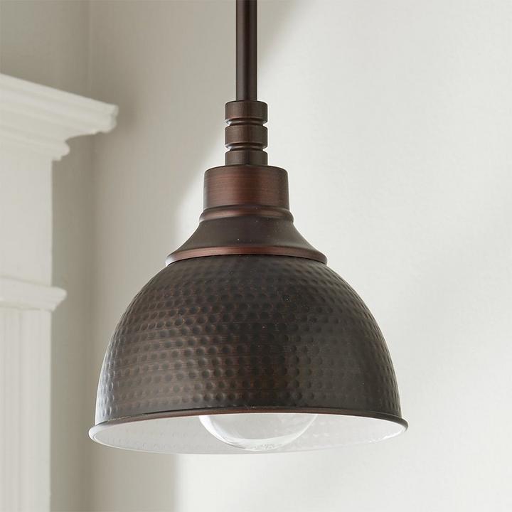 Hammered Metal Pendant Light - Small | Shades of Light