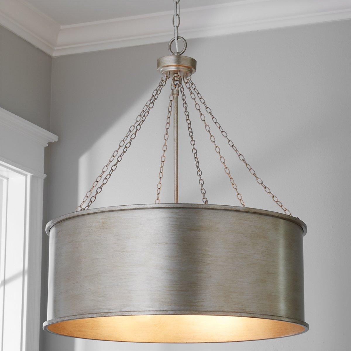 Luxe Patina Metal Drum Shade Pendant - Large | Shades of Light