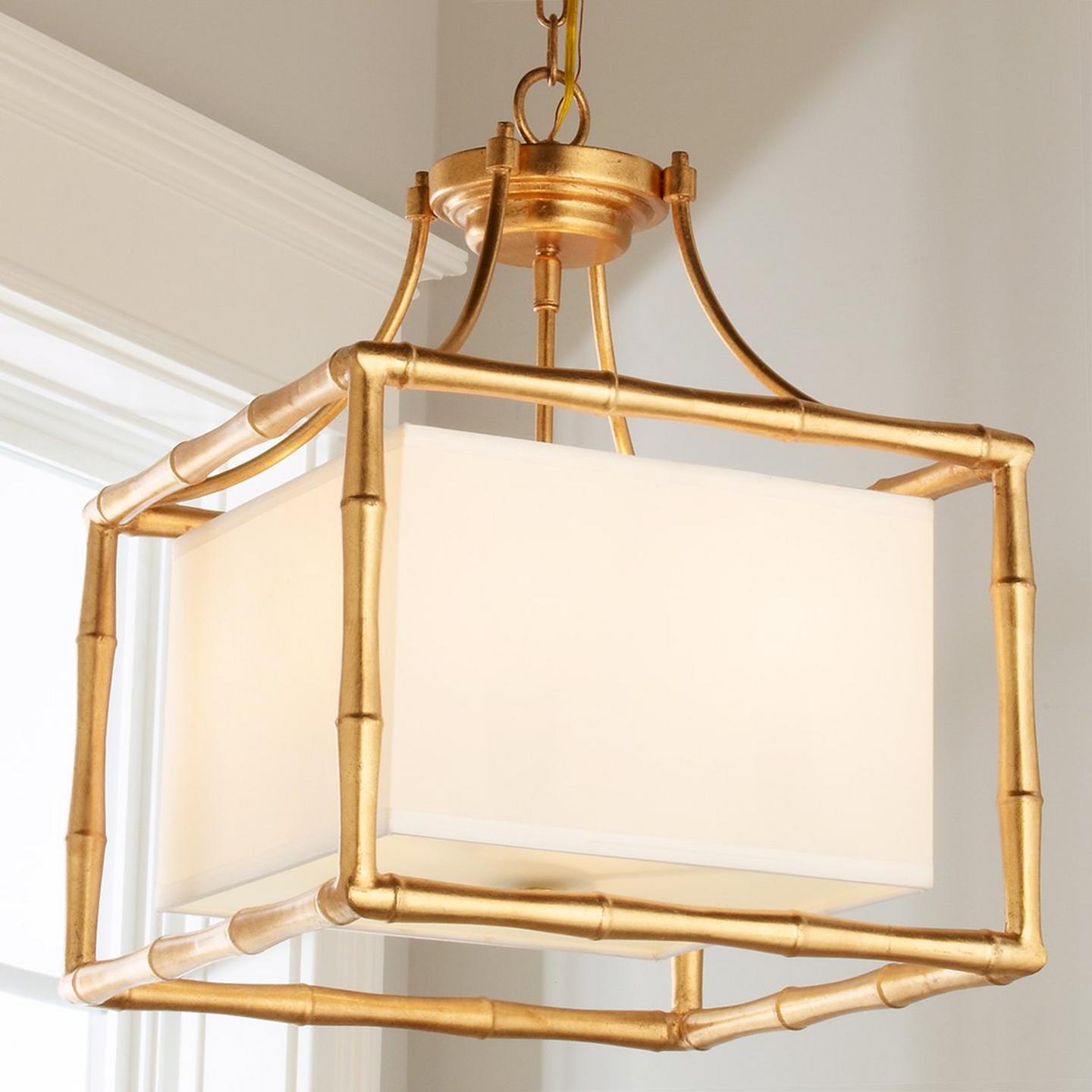 Bamboo Square Shade Pendant | Shades of Light