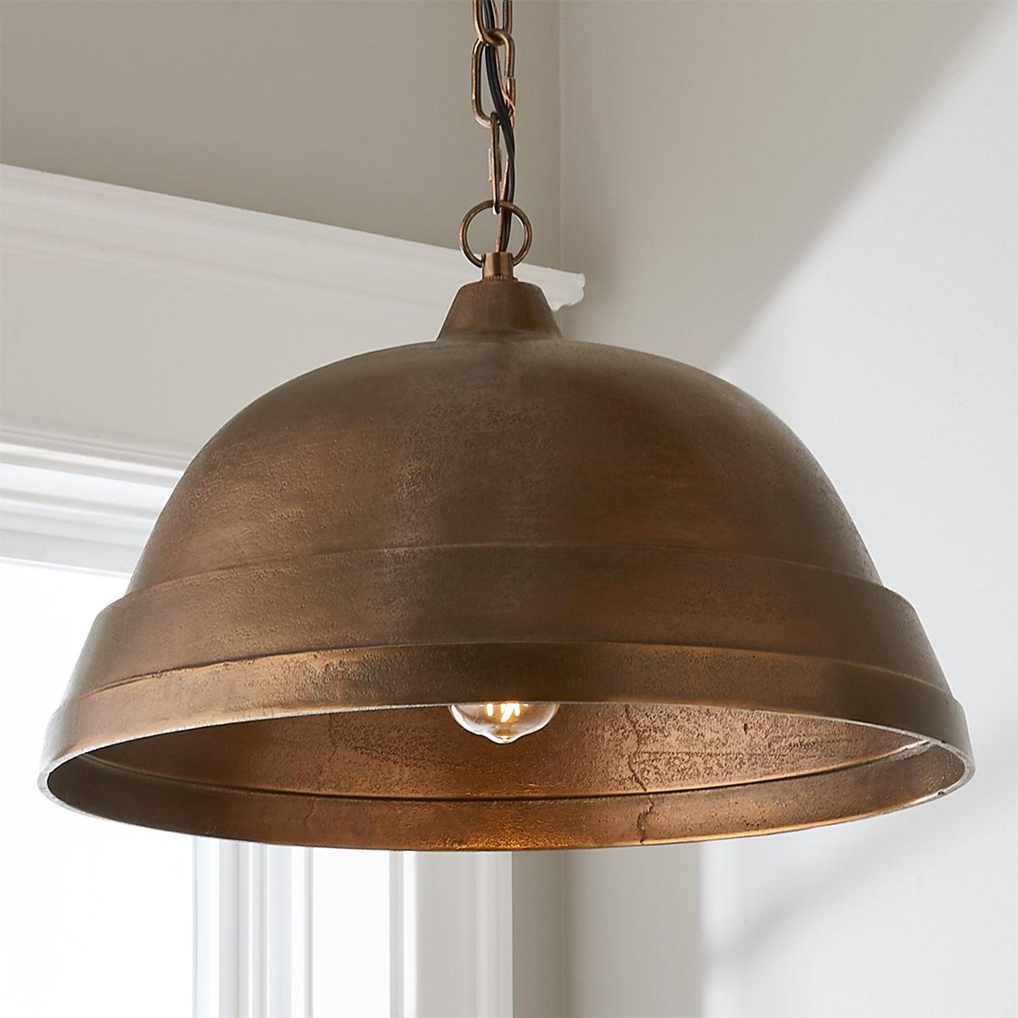 Fire and Earth Pendant - Dome - Medium | Shades of Light