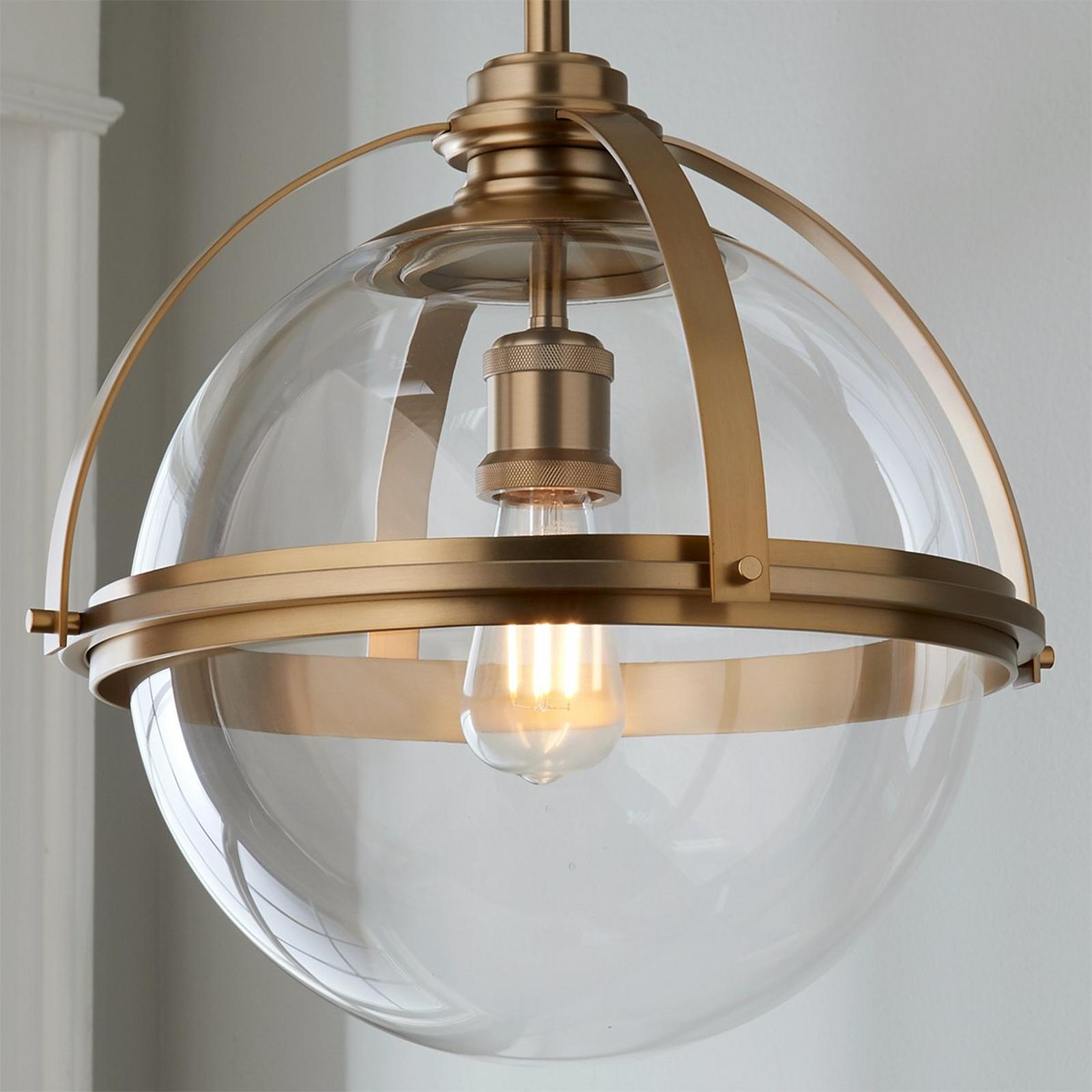 Industrial Banded Globe Pendant - Medium | Shades of Light