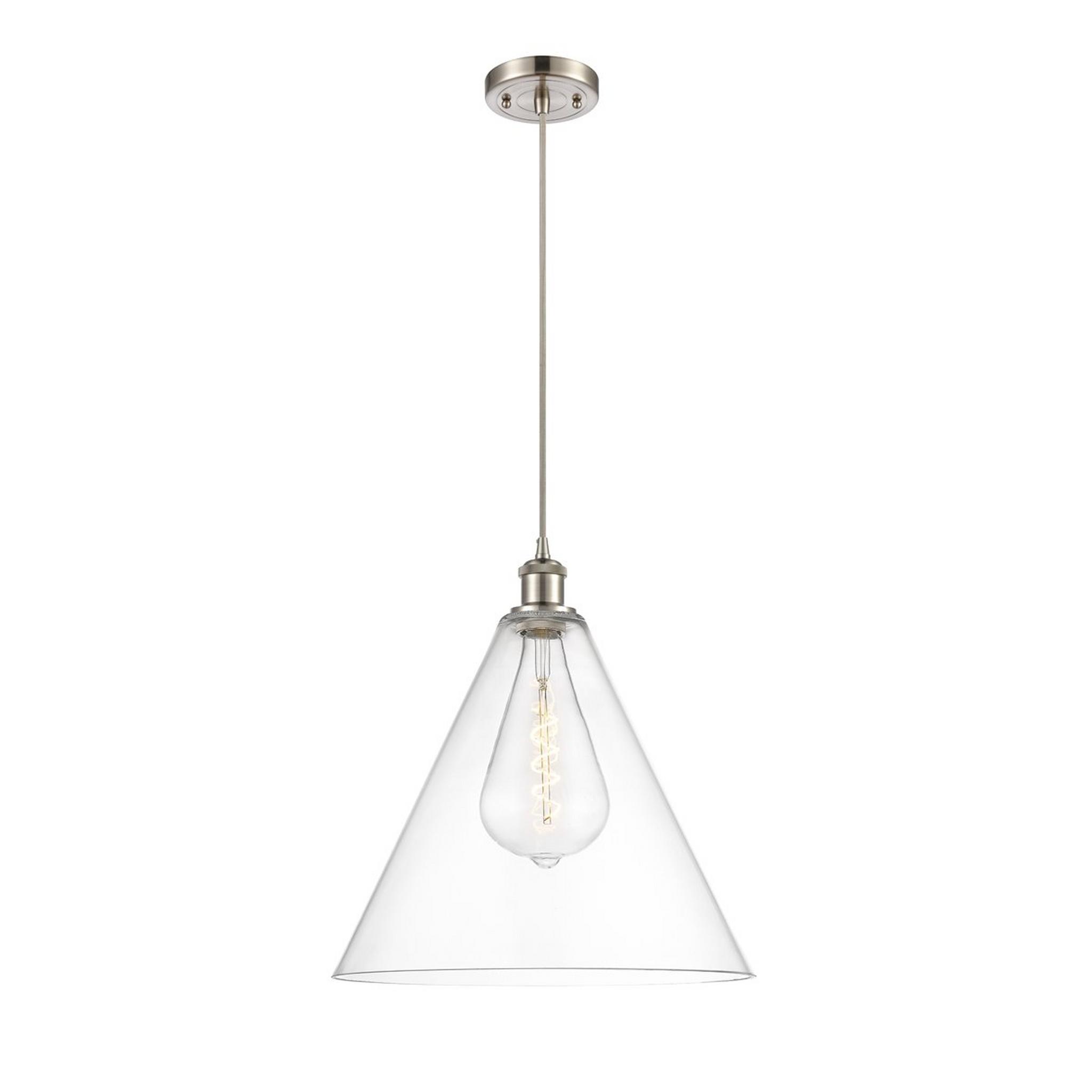 Arthur Cone Pendant - Large - Clear Glass | Shades of Light