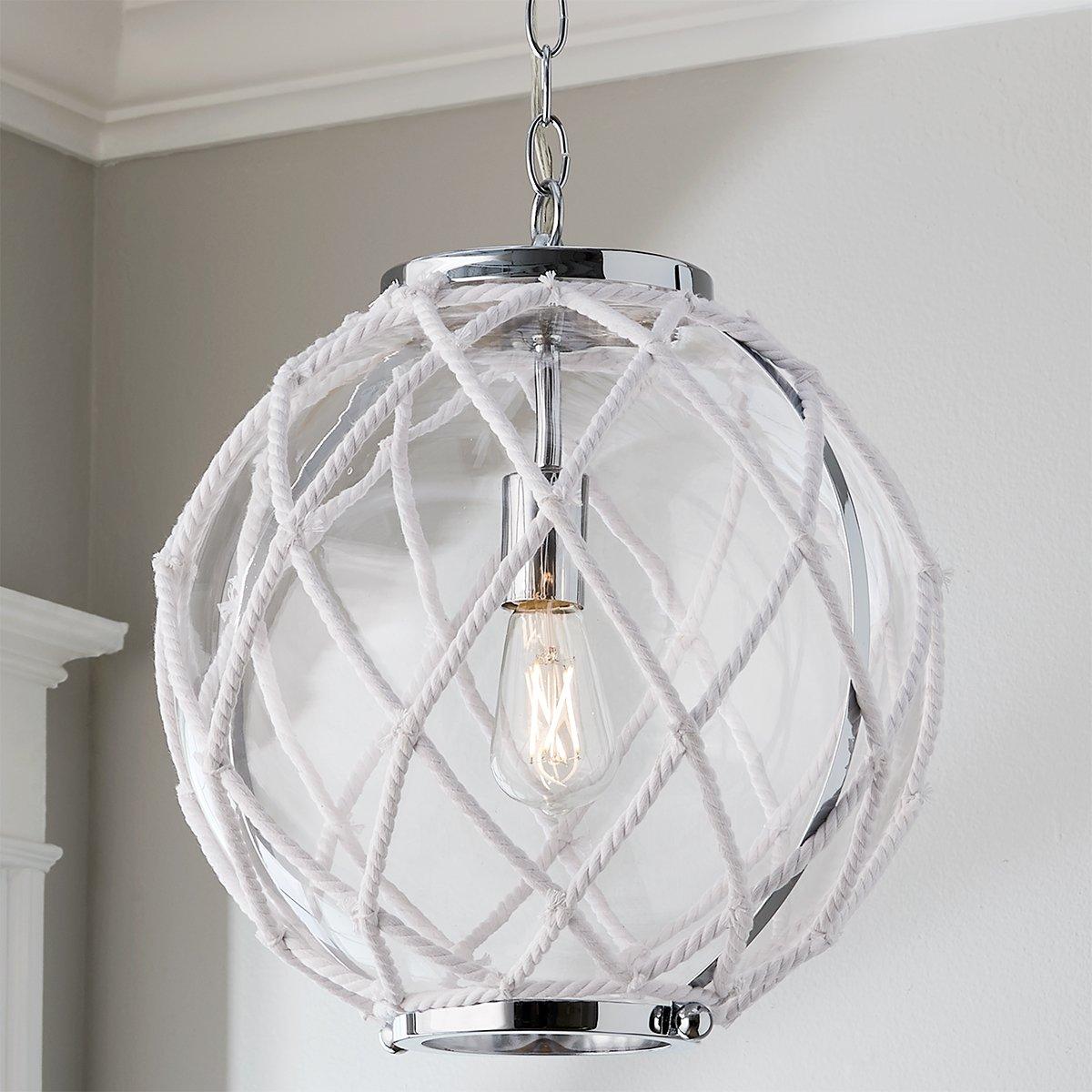 White Rope Globe Pendant | Shades of Light