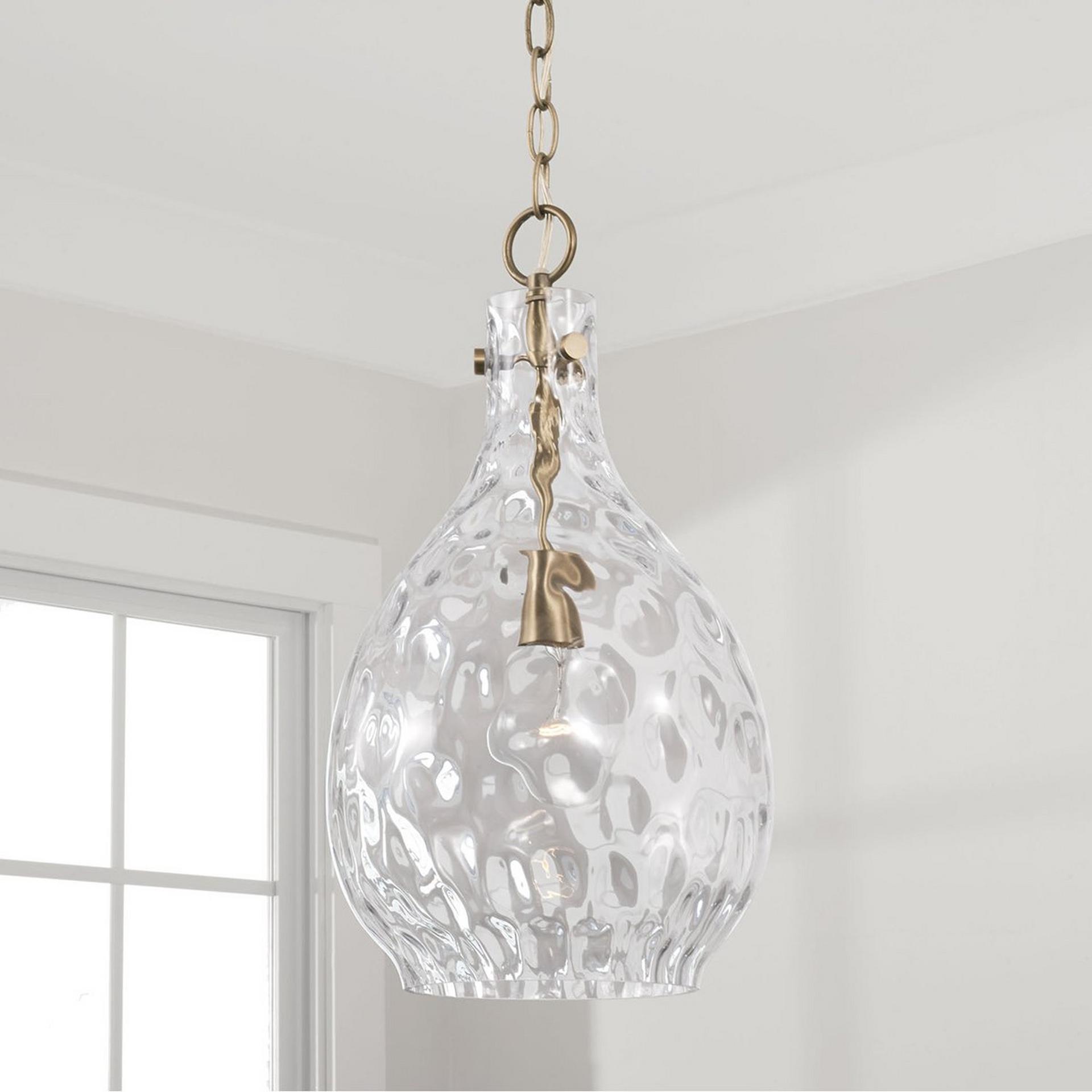 Tierni Pendant - Water Glass | Shades of Light