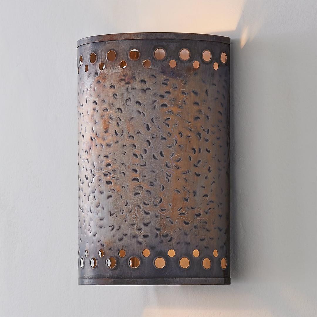 Colonial Metalcrafts Hammered Copper Indoor Sconce | Shades of Light