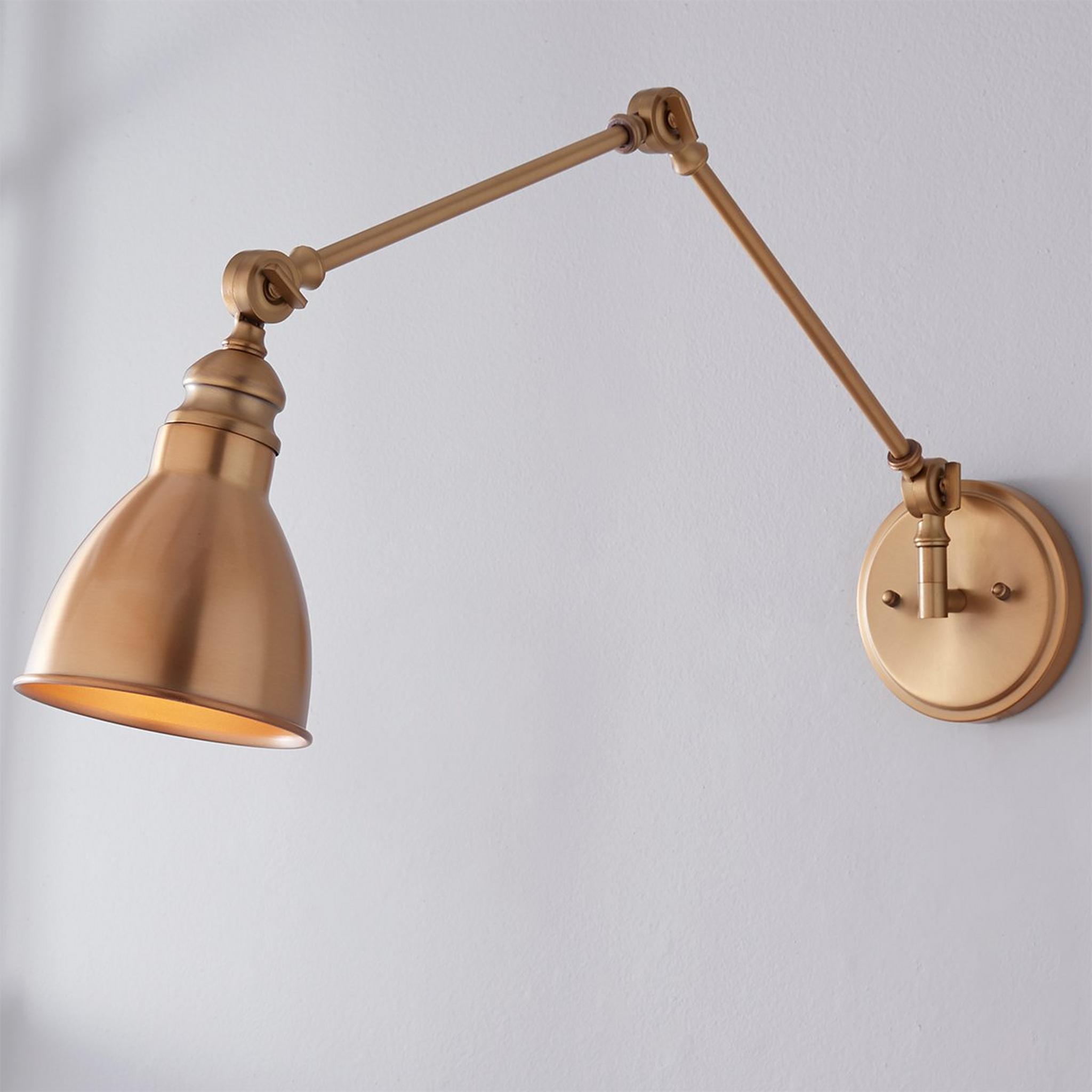 Adjustable Arm Swing Arm Sconce - 1 Light | Shades of Light