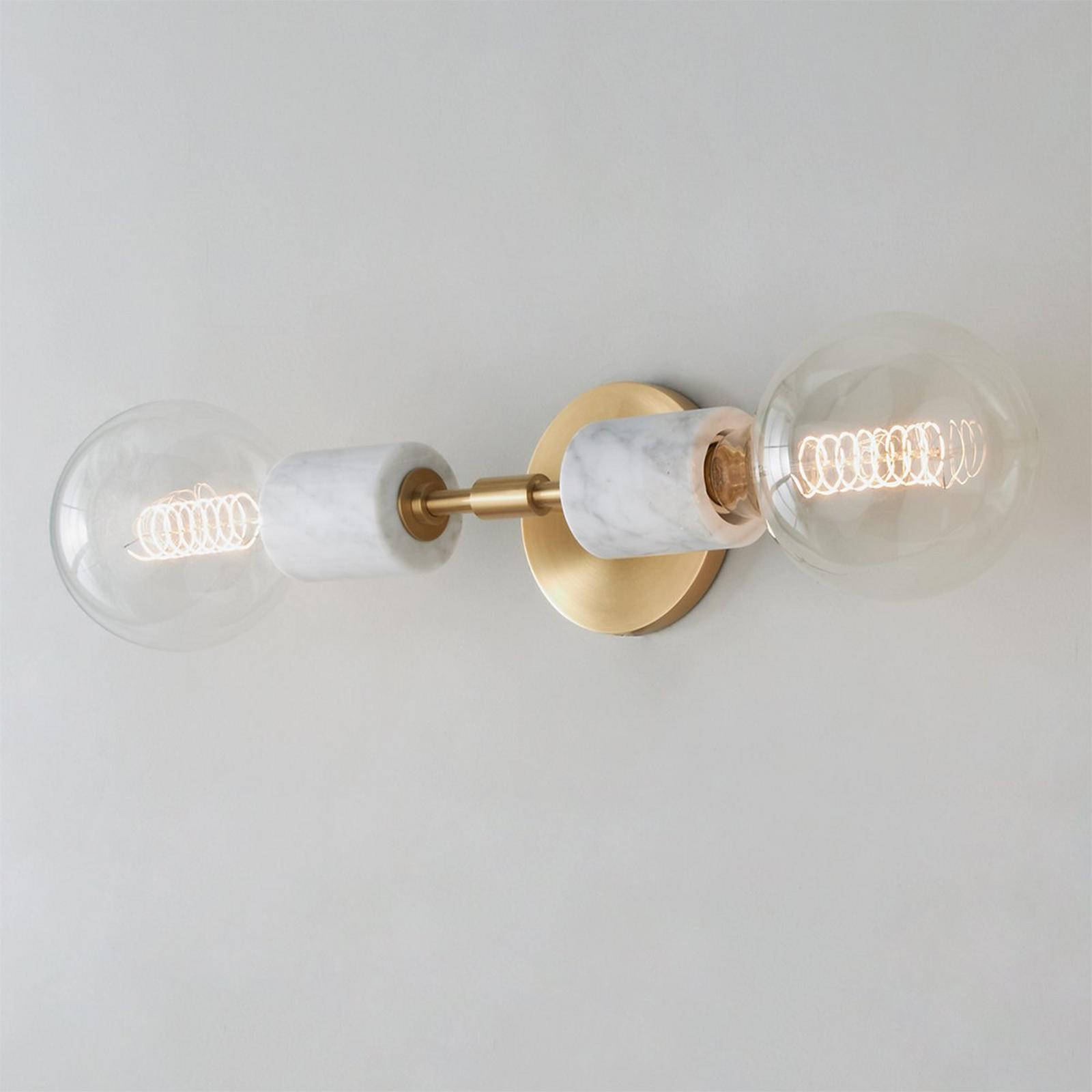 Minimalist Marble Sconce - Marble Socket - 2 Light | Shades of Light