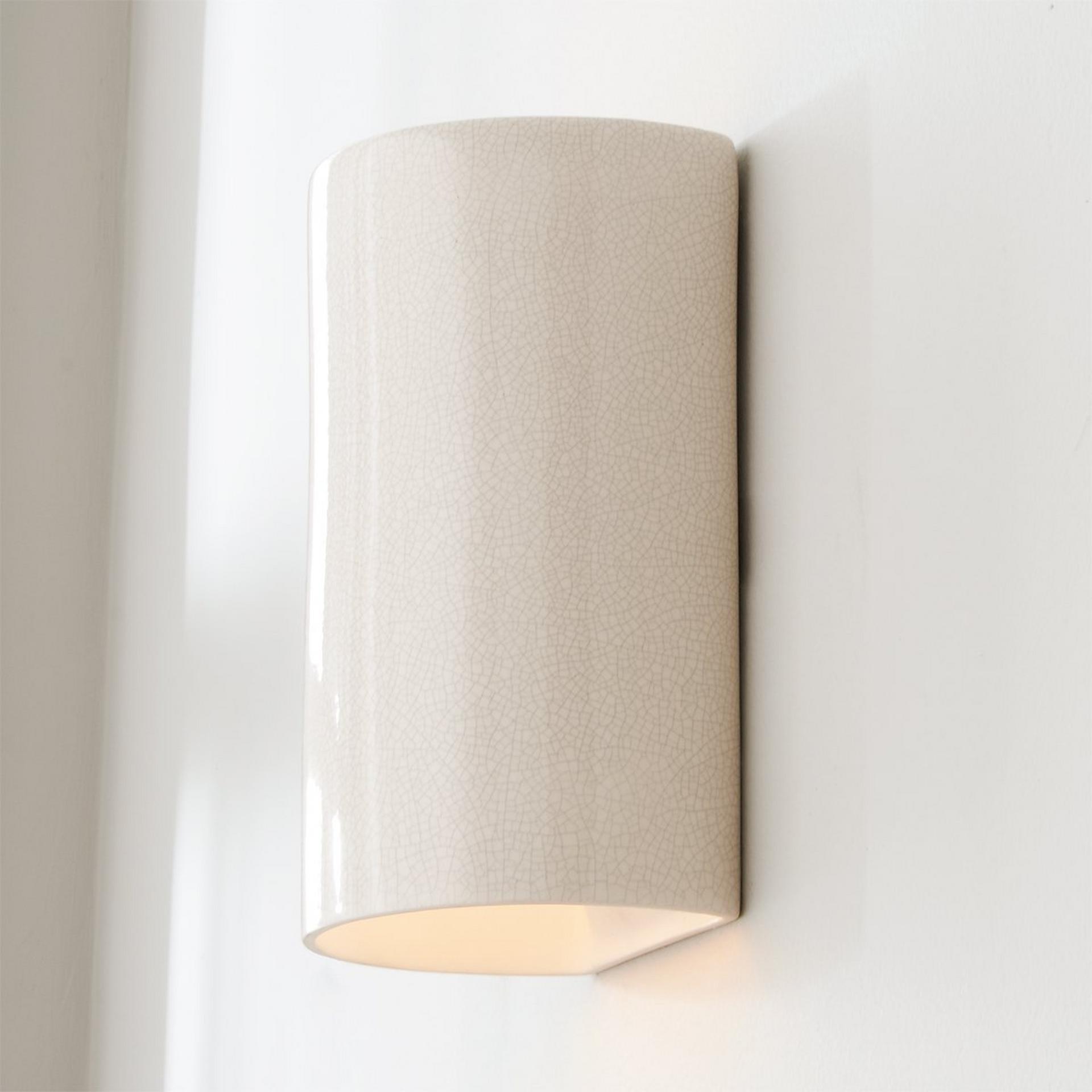 Ceramic Cylinder Sconce - Small - Crackle | Shades of Light
