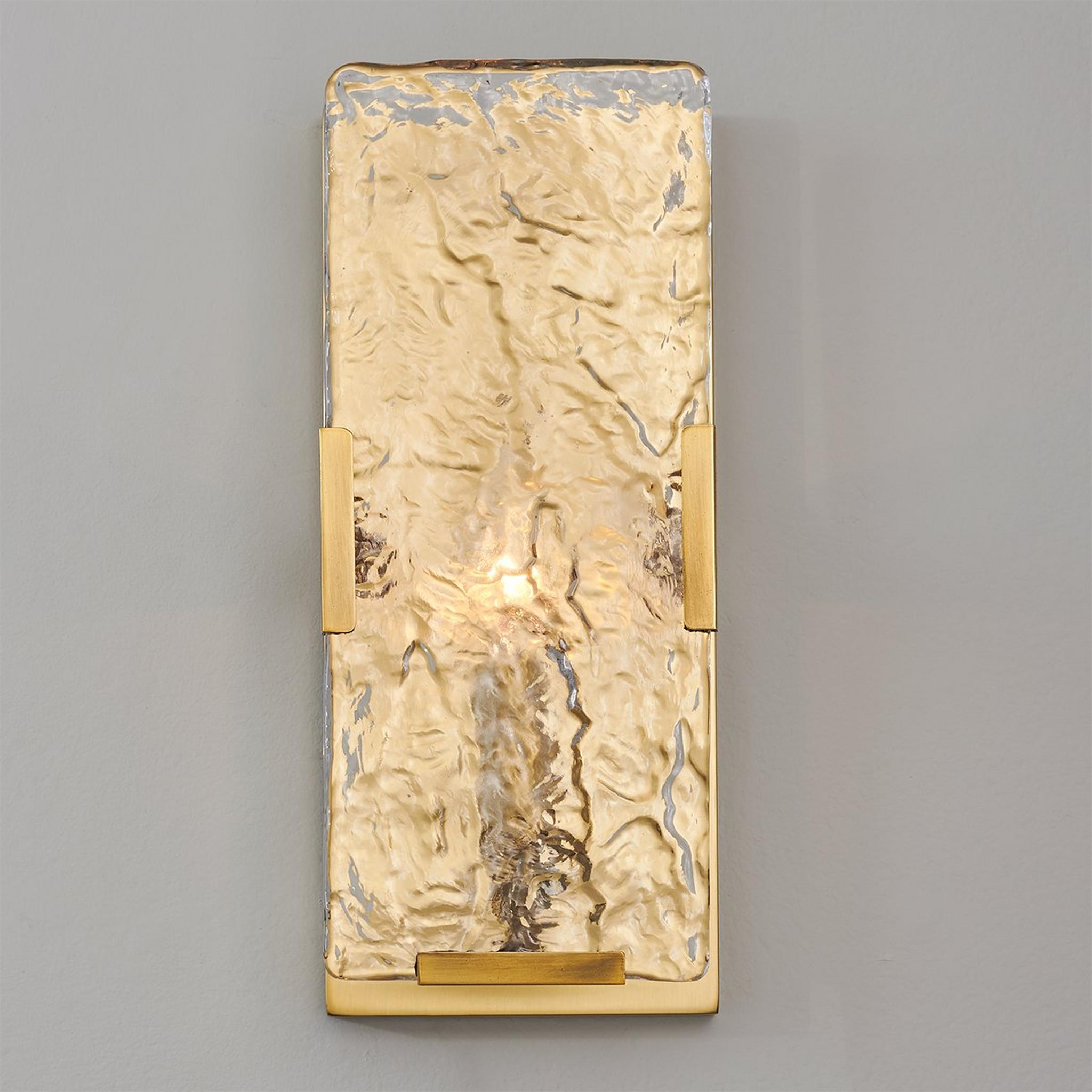 Textured Water Glass Pane Sconce | Shades of Light