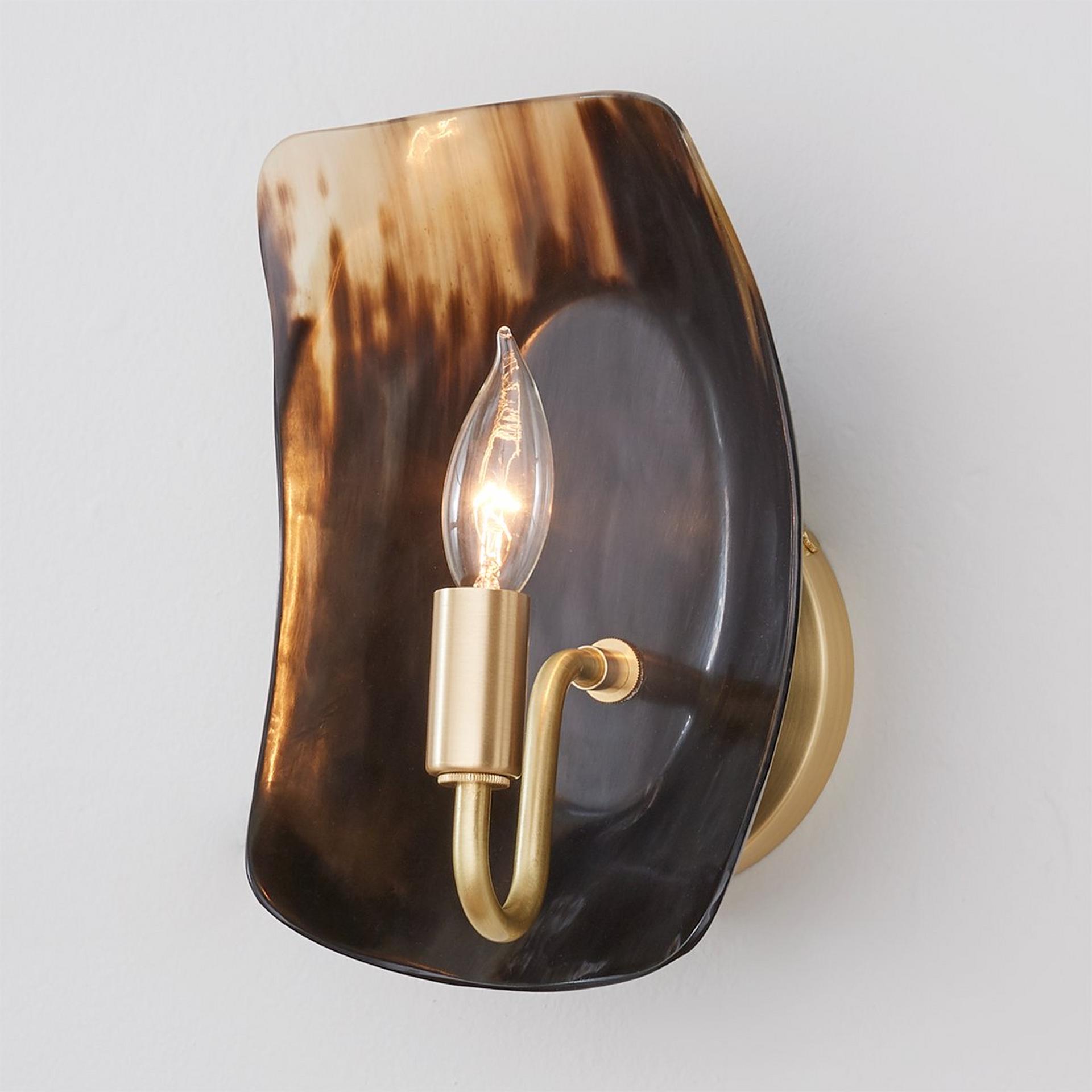 Polished Horn Sconce | Shades of Light