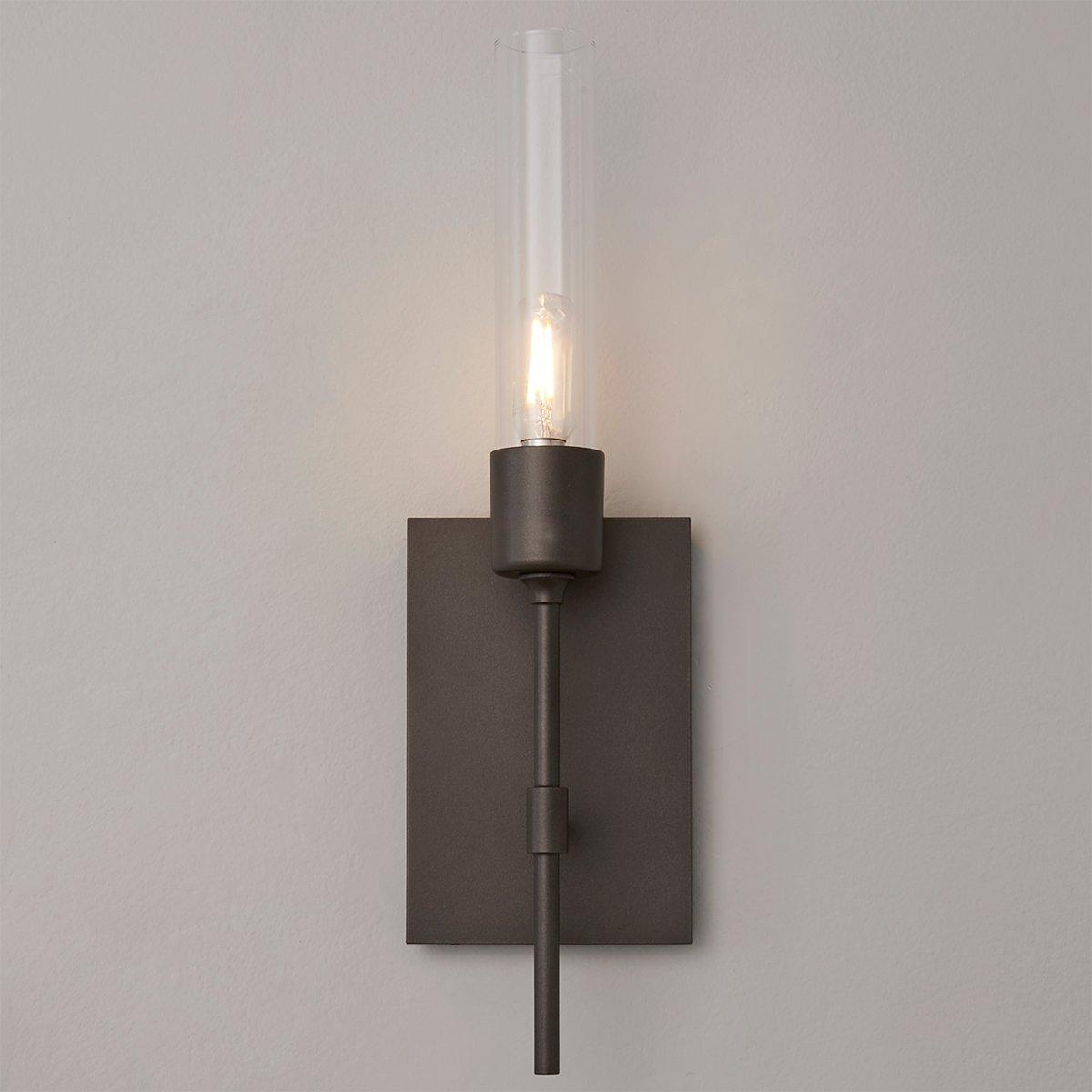Transitional Torch Sconce - Clear Glass | Shades of Light