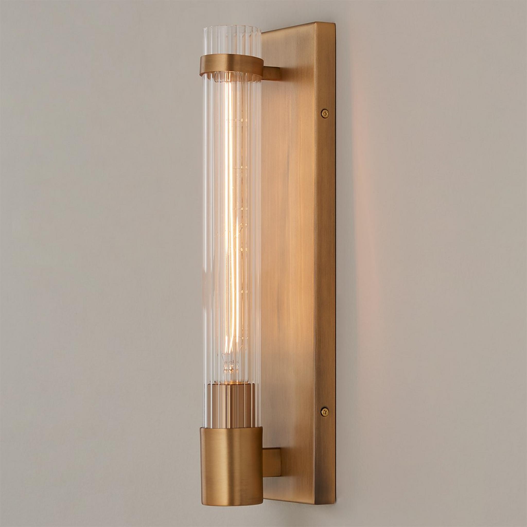 Fluted Cylinder Glass Sconce | Shades of Light