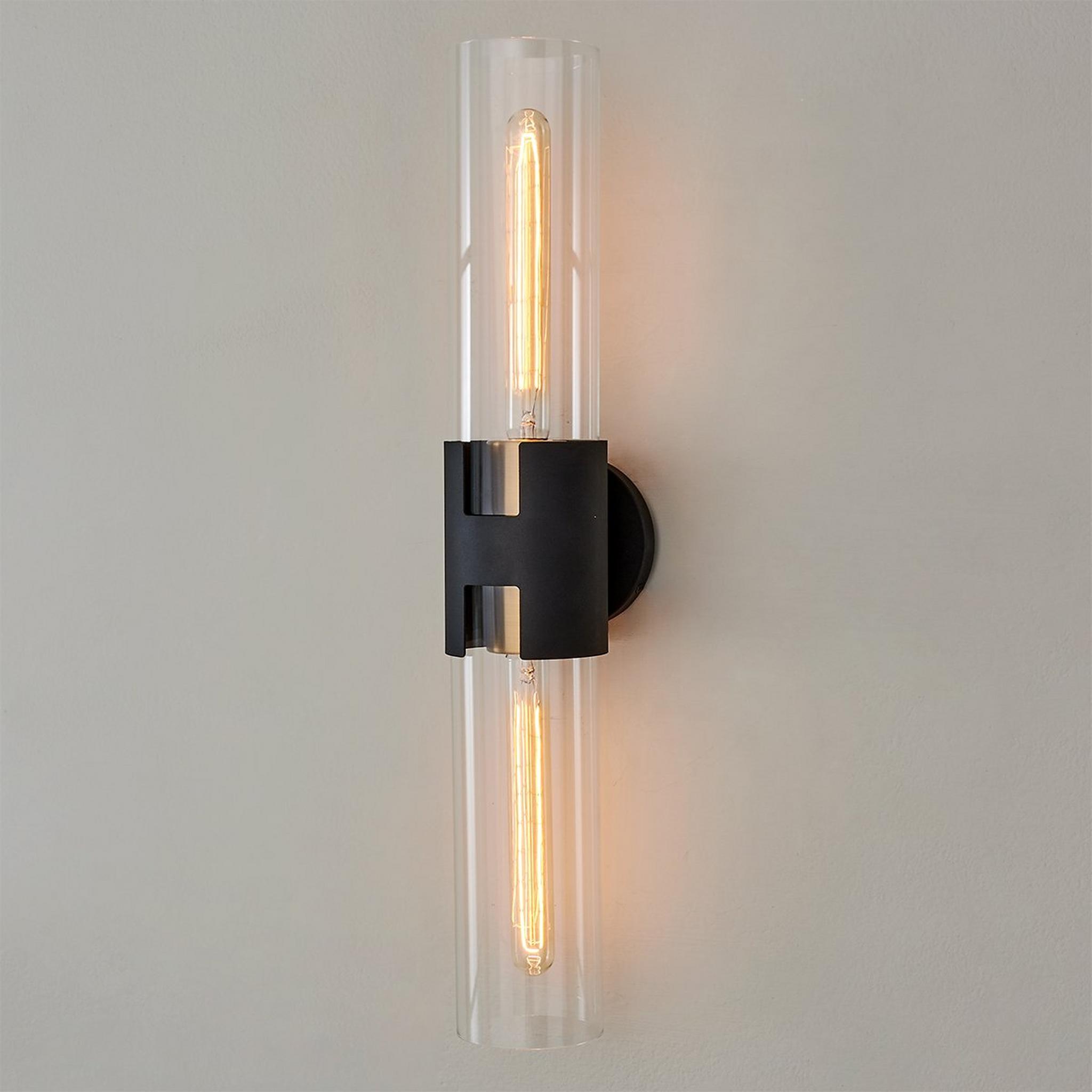 Mixed Metal Tube Sconce - Large | Shades of Light