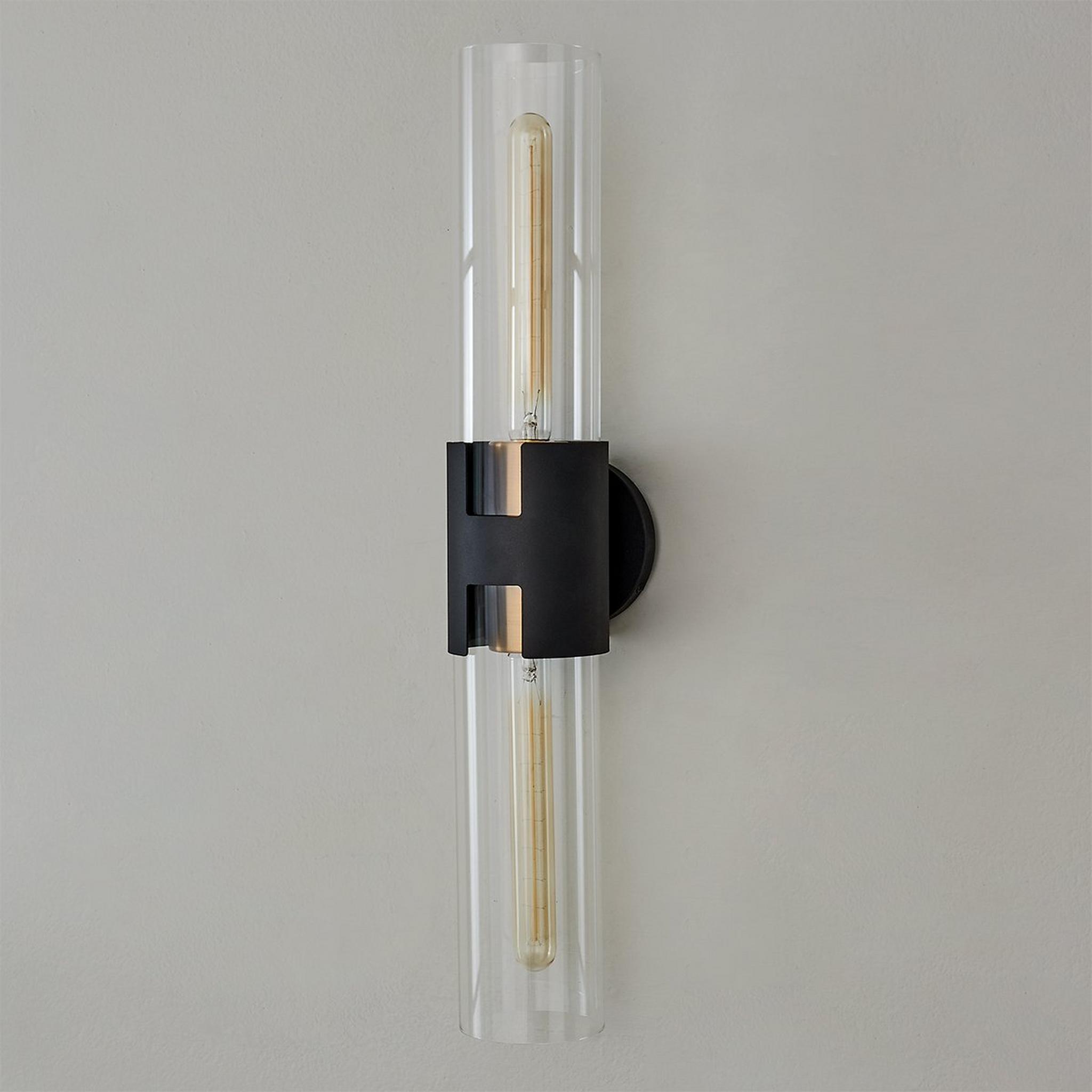 Mixed Metal Tube Sconce - Large | Shades of Light