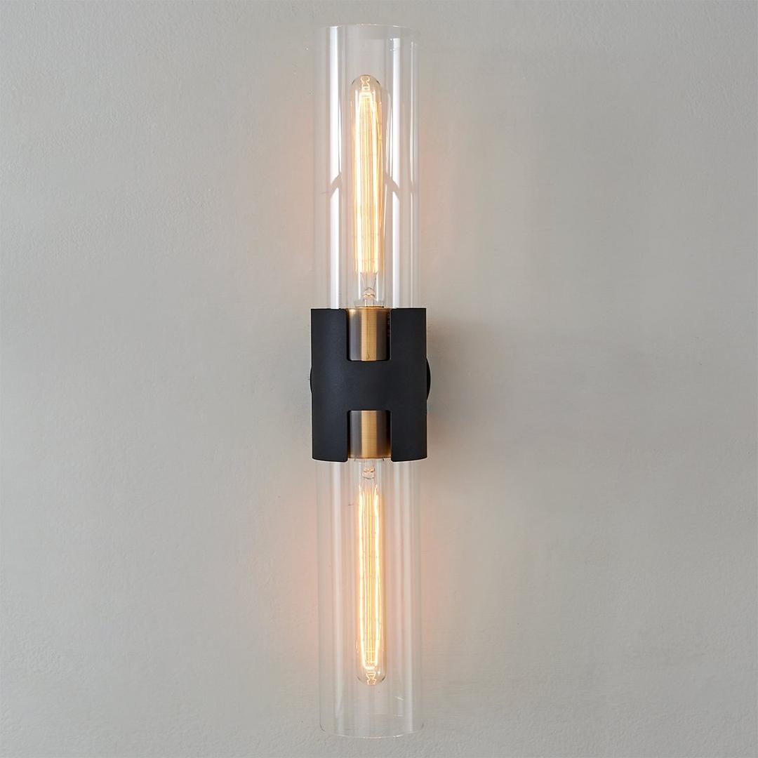 Mixed Metal Tube Sconce - Large | Shades of Light