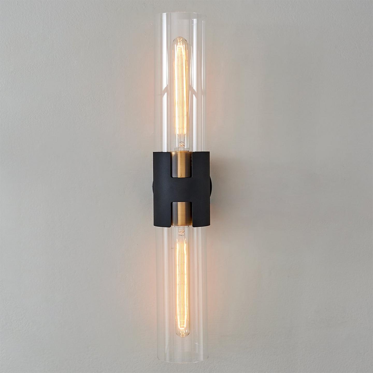 Mixed Metal Tube Sconce - Large | Shades of Light