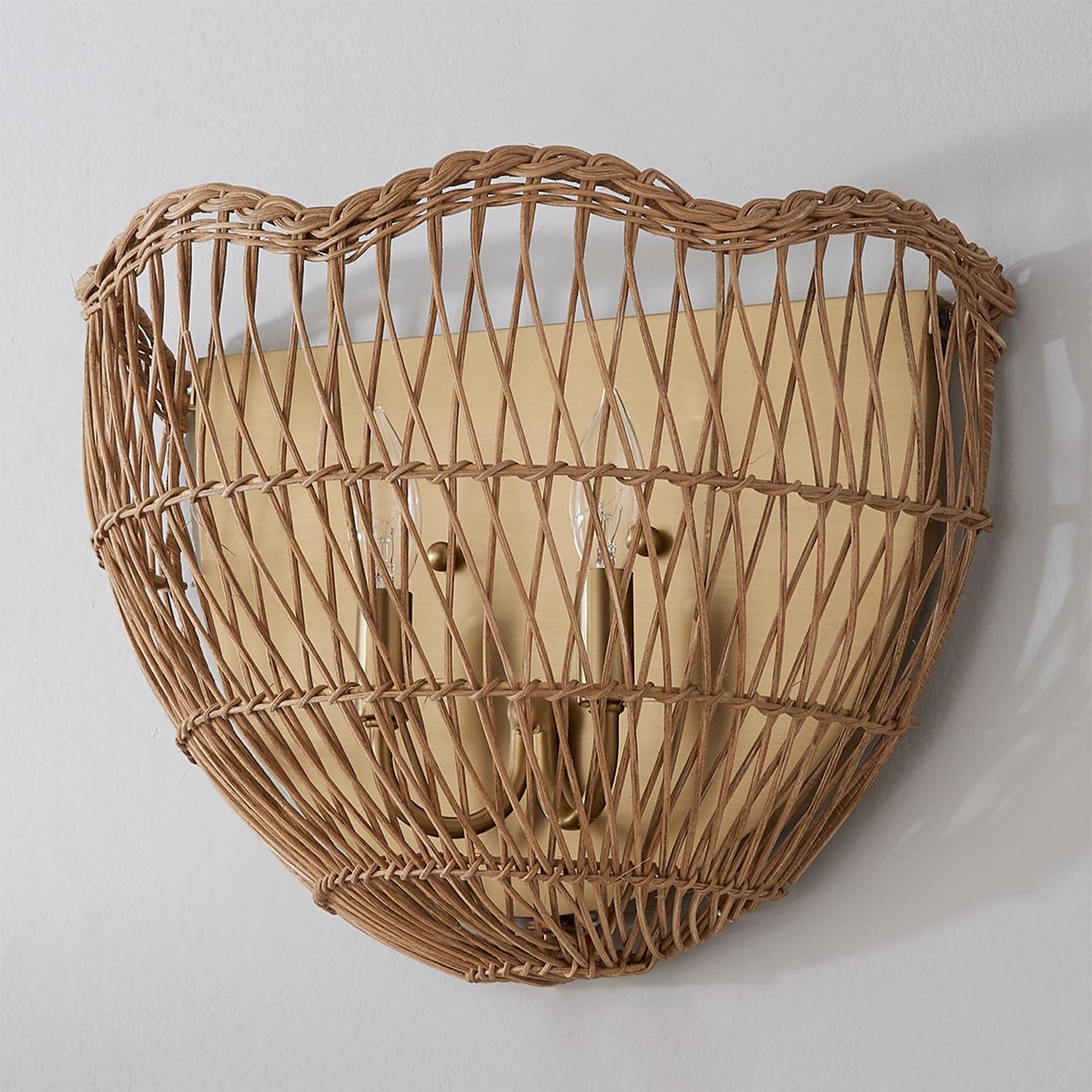 Young House Love Scallop Rattan Sconce | Shades of Light