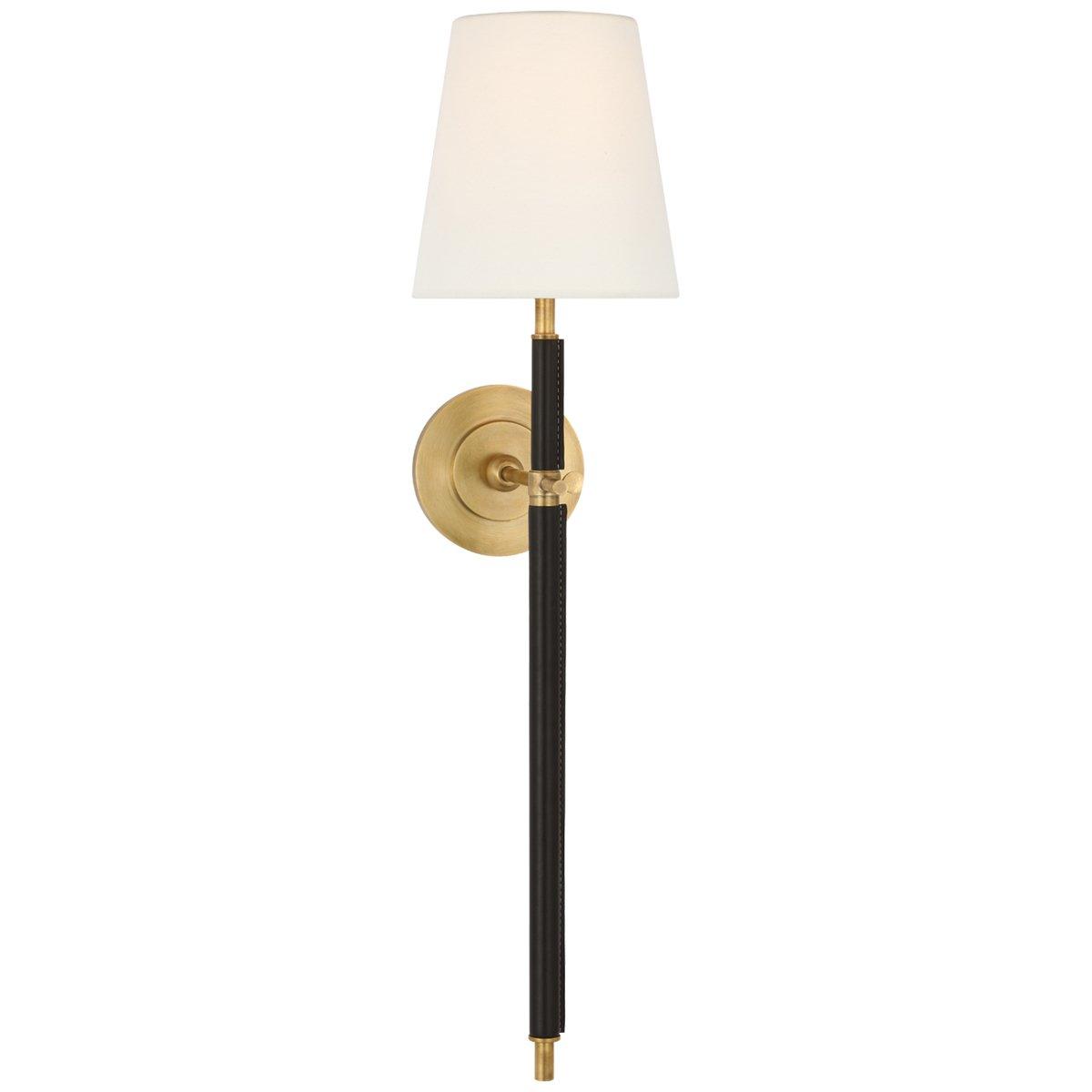 Soho Leather Tall Sconce - 1 Light | Shades of Light