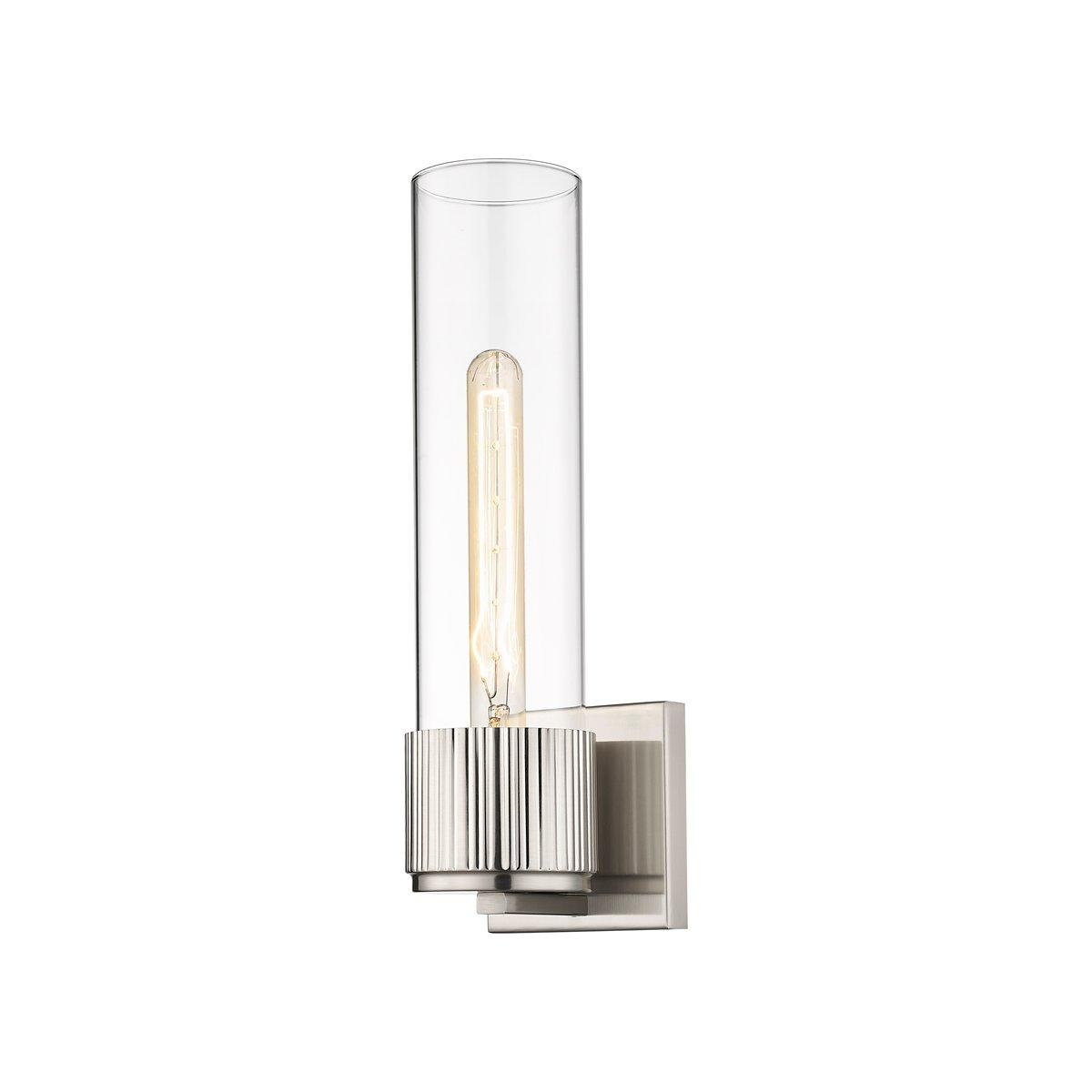 Mirza Clear Glass Bath Sconce 1 Light