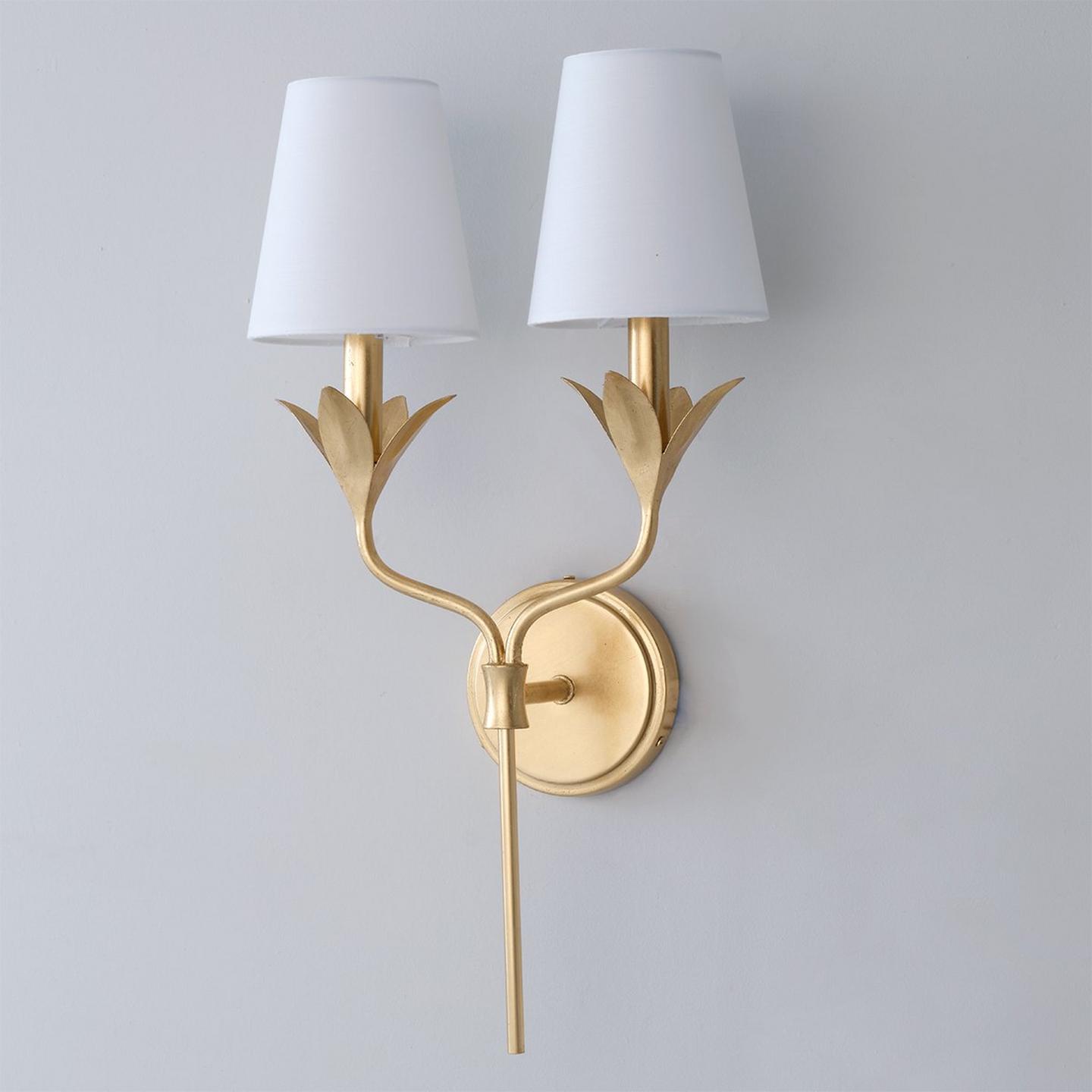 Olive Leaf Stem Sconce - 2 Light | Shades of Light