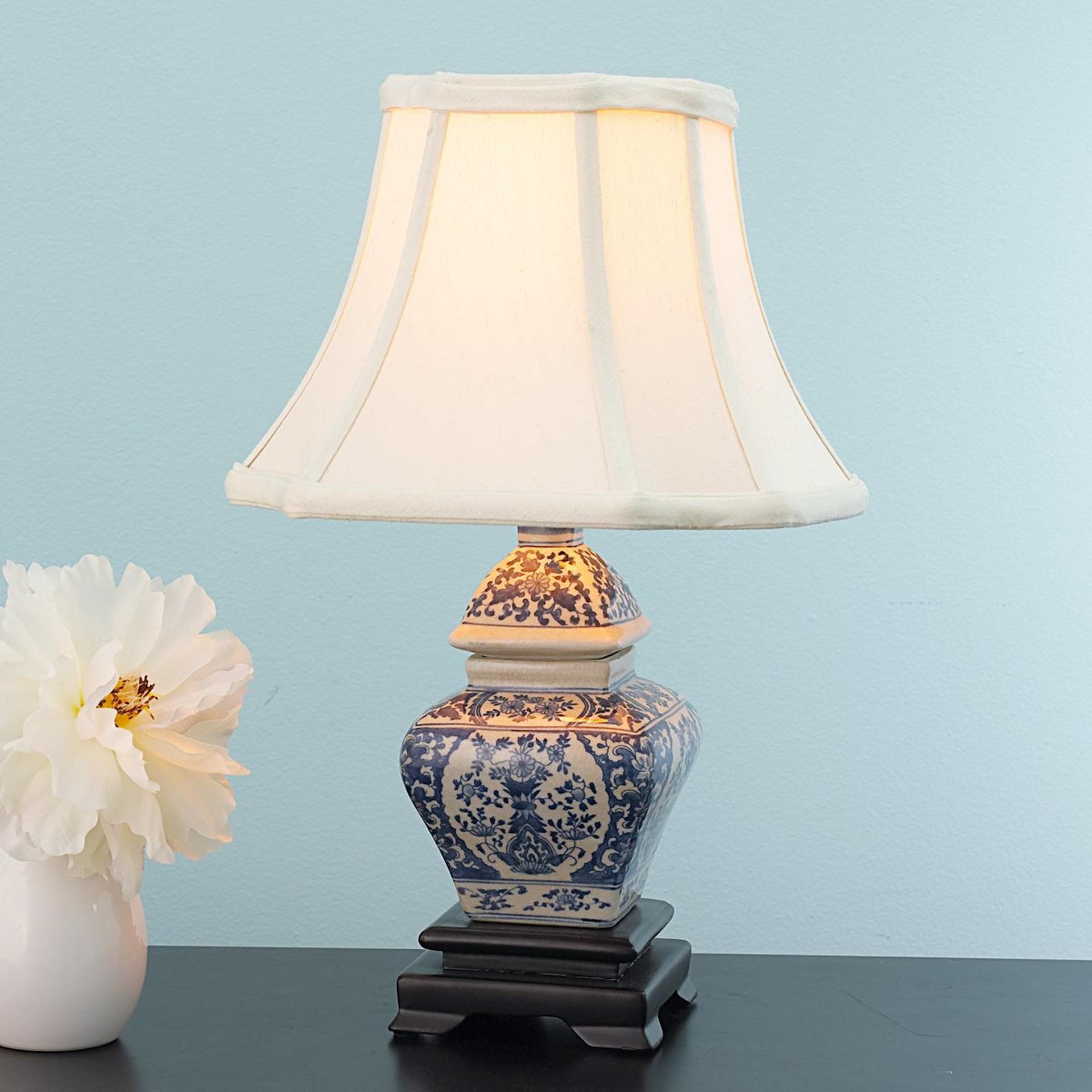 Blue and White Traditional Mini Table Lamp | Shades of Light