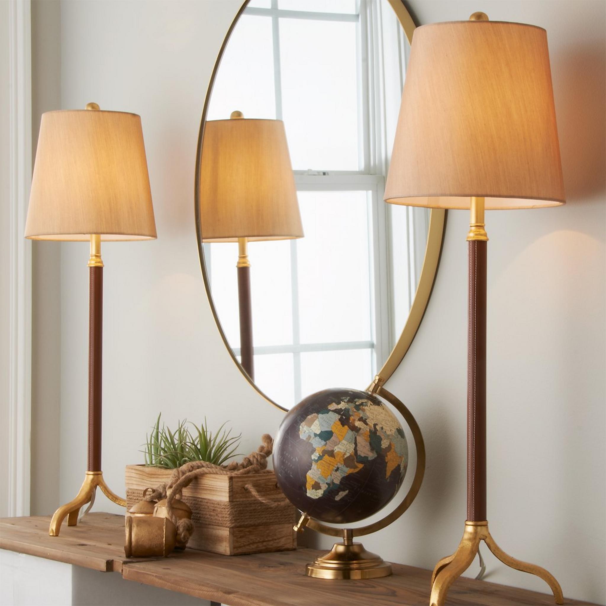 Leather Wrapped Table Lamp - Set of 2 | Shades of Light