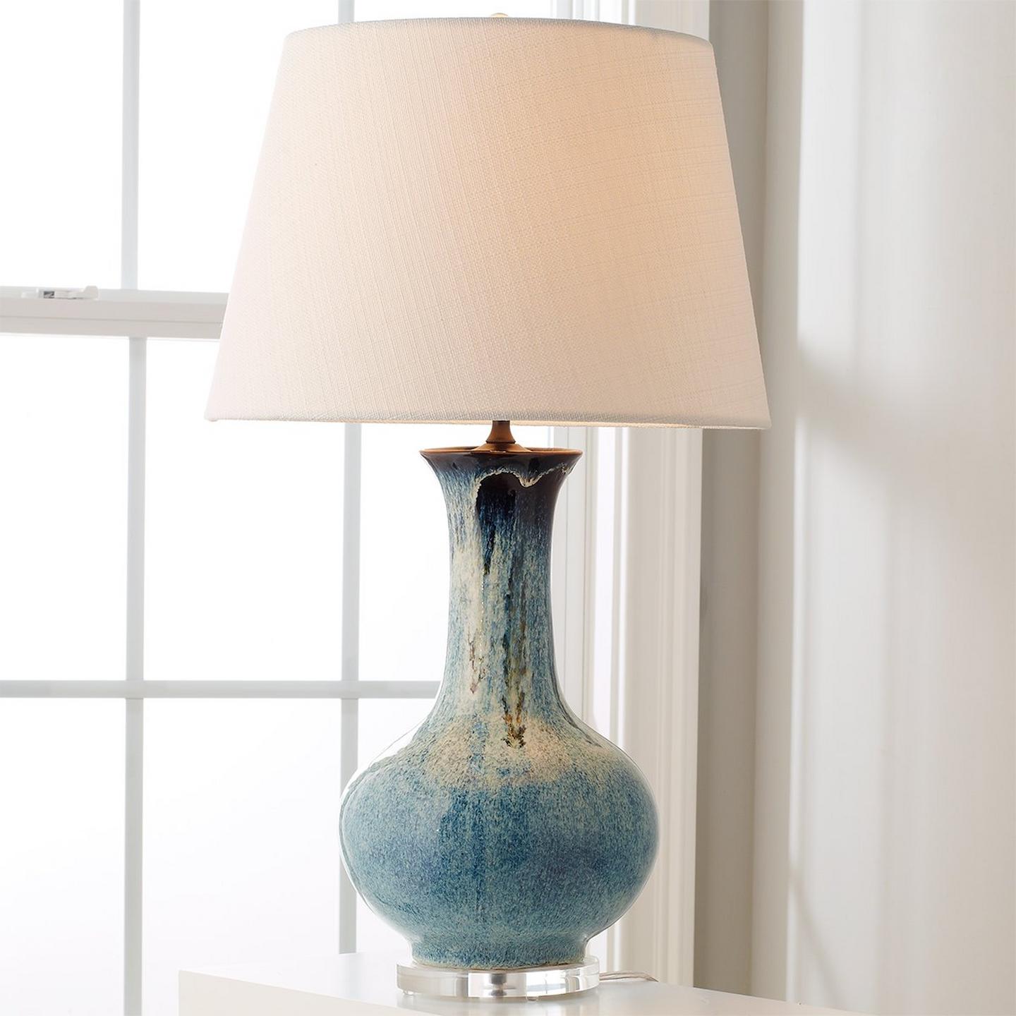 Indigo Drip Ceramic Table Lamp | Shades of Light