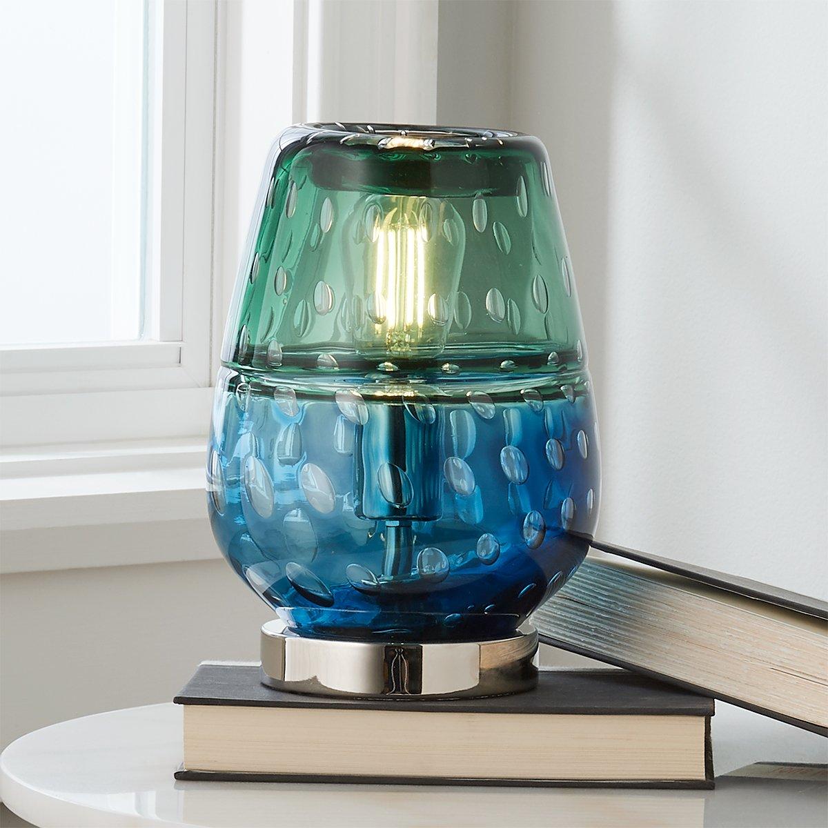 Fused Jewel Tone Art Glass Table Light | Shades of Light