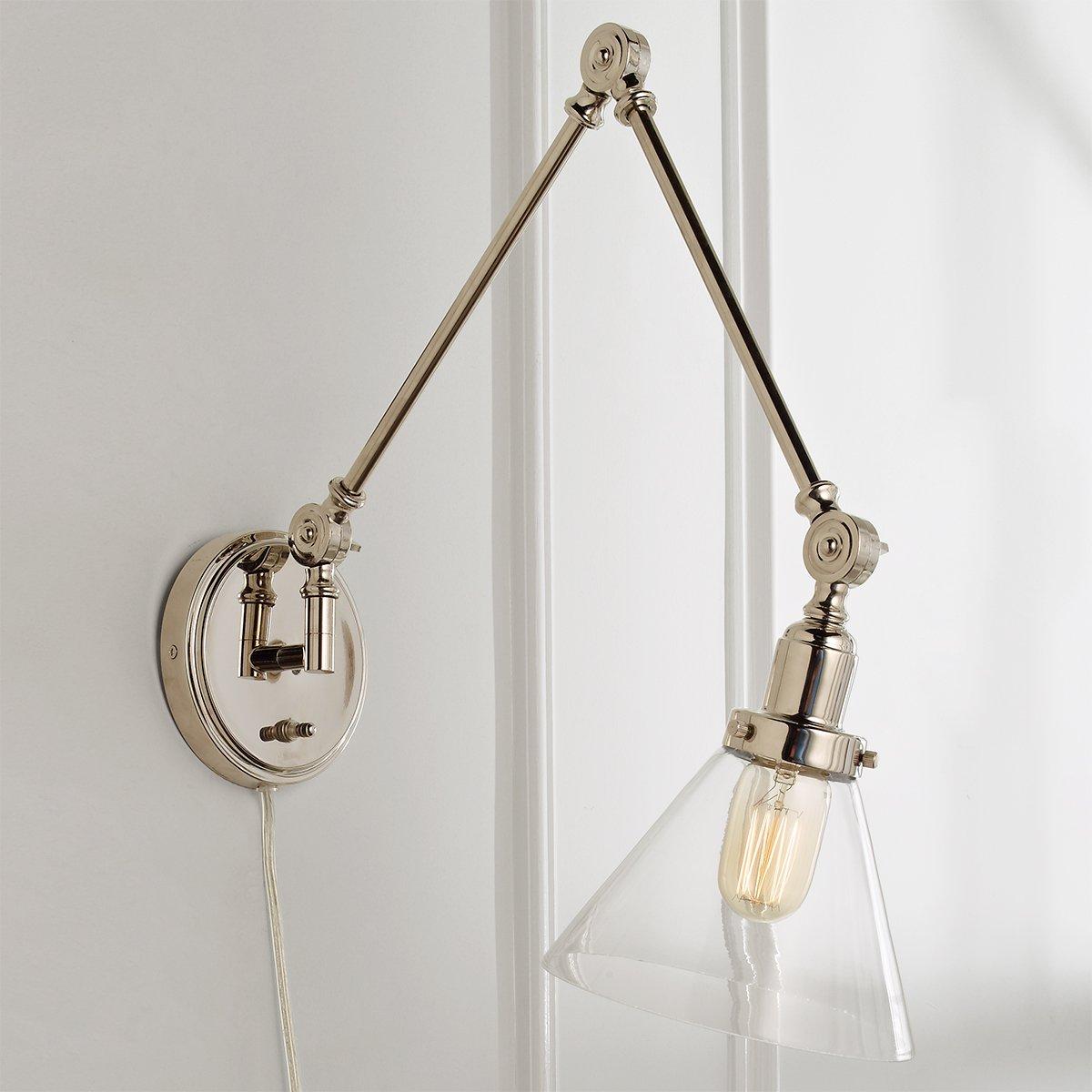 Industrial Triangle Shade Swing Arm