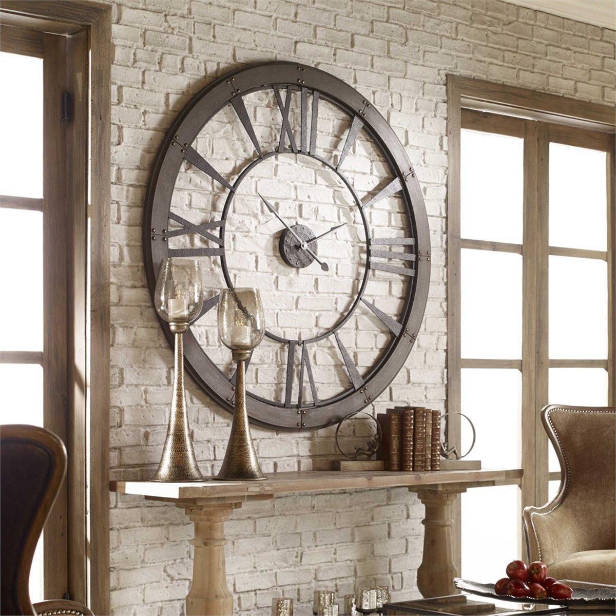 Riveting Industrial Oversized Clock | Shades of Light