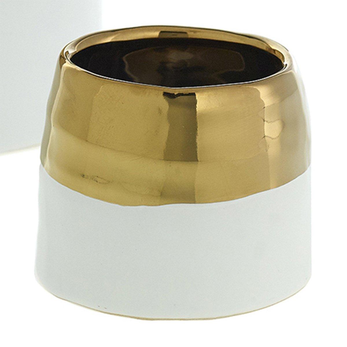 Two Tone Glam Ceramic Pot - Small | Shades of Light