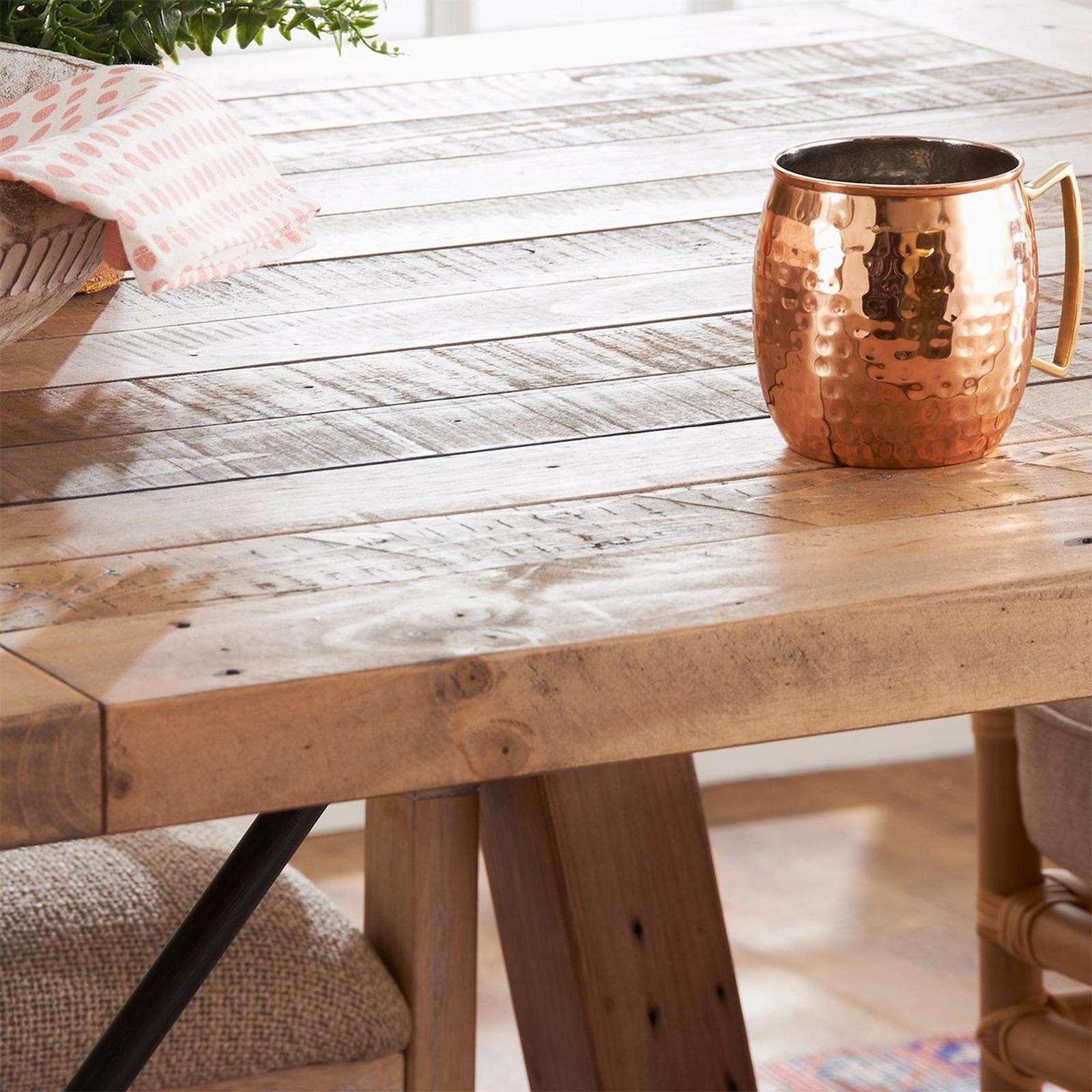 Industrial Wood Plank Dining Table | Shades of Light