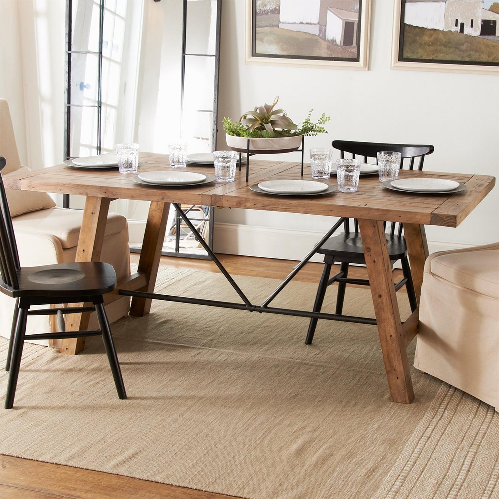 Industrial Wood Plank Dining Table | Shades of Light
