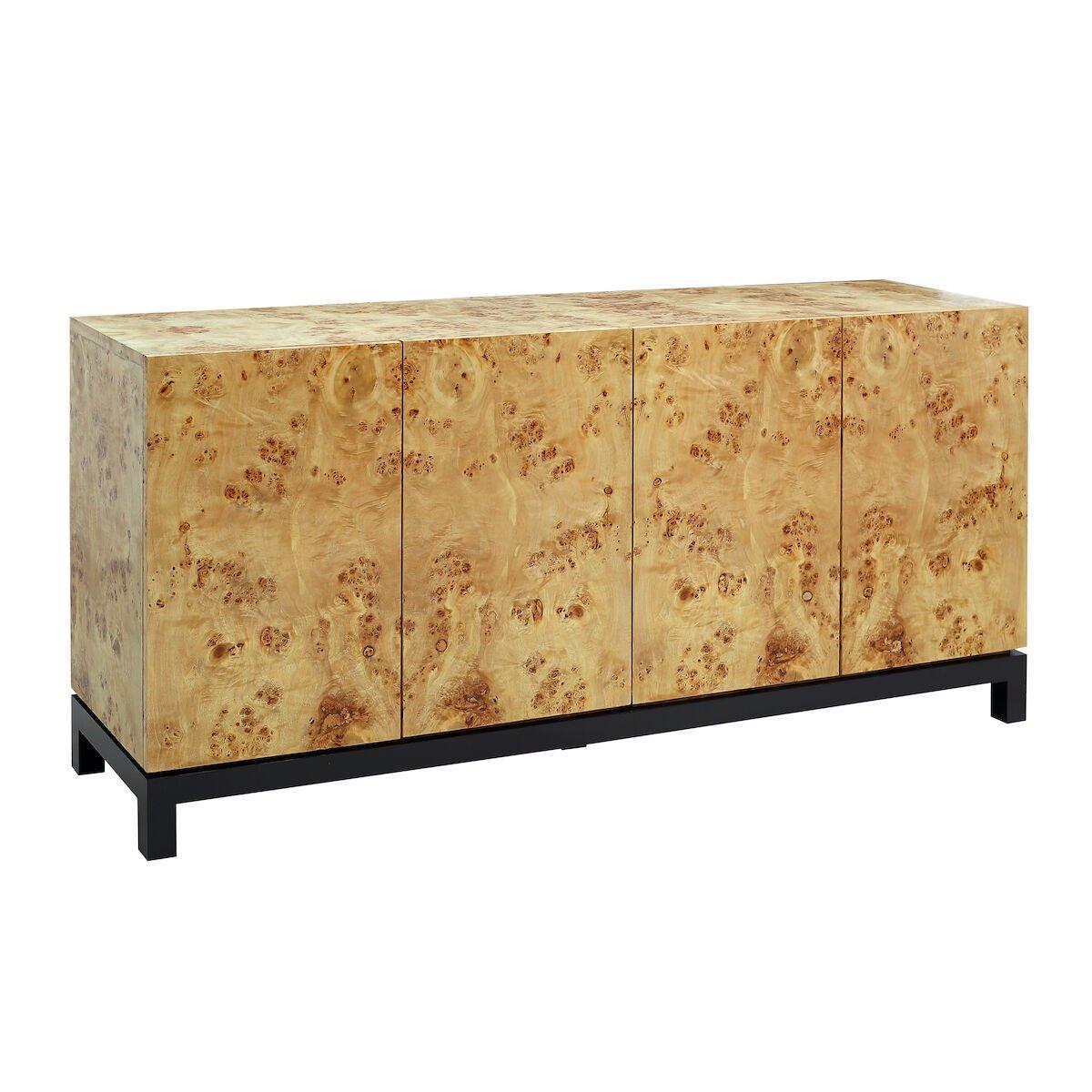 Burled wood credenza store