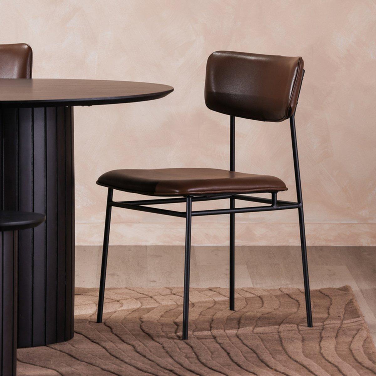 Ace Dining Chair - Leather - Set of 2 | Shades of Light