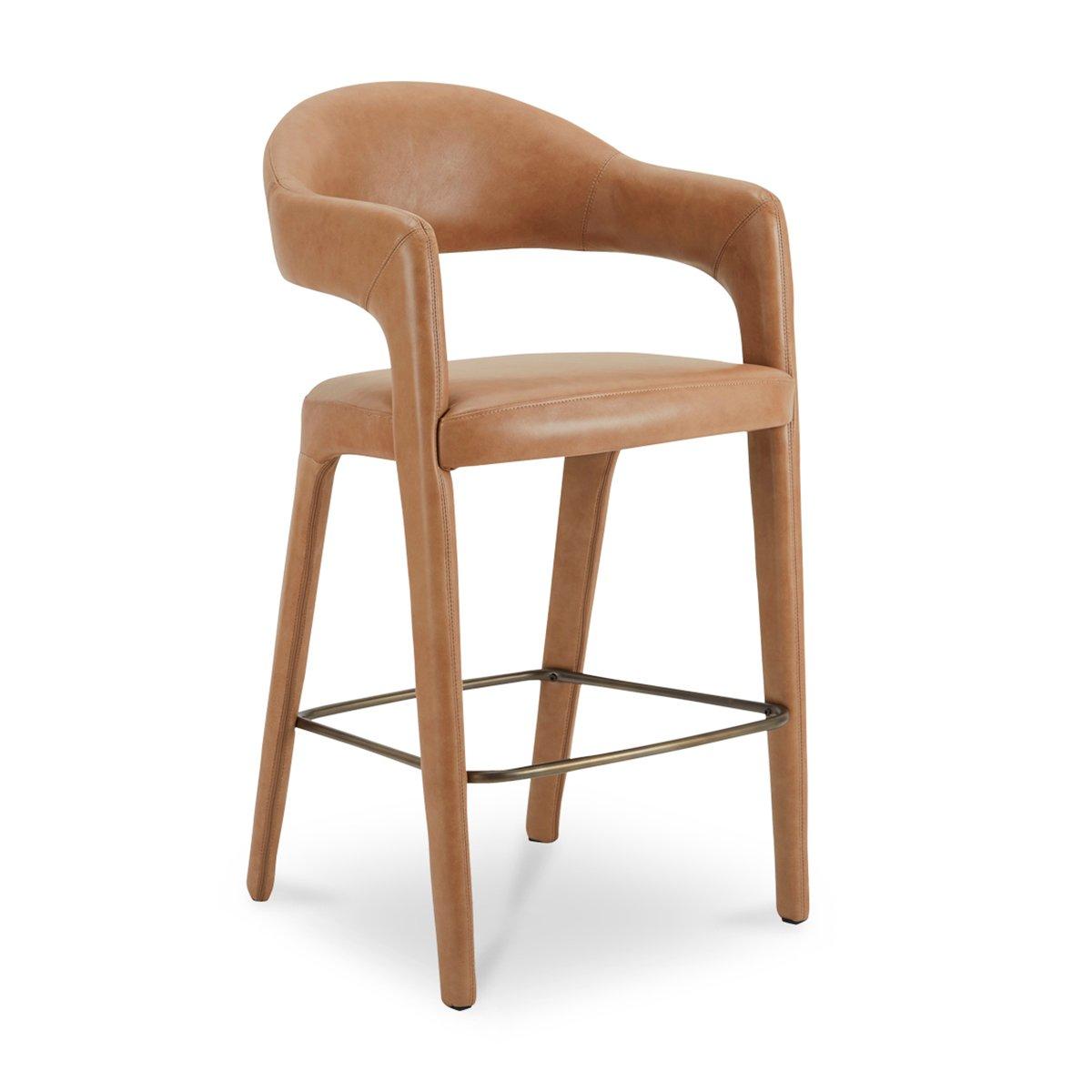 Tati Leather Bar Stool | Shades of Light