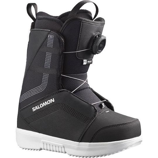 Salomon Project BOA Snowboard Boots Kids 21.5 White Black