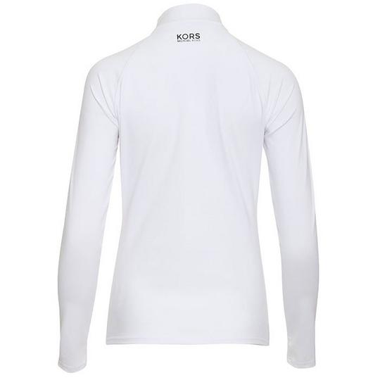 Michael Kors Women s Golf Half Zip Long Sleeve Top White Size Small