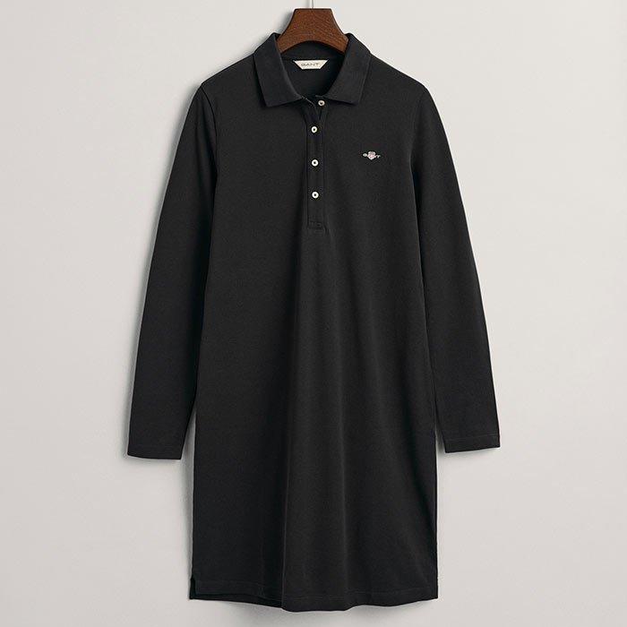 Women's Slim Shield Long Sleeve Pique Dress | GANT | Sporting Life Online