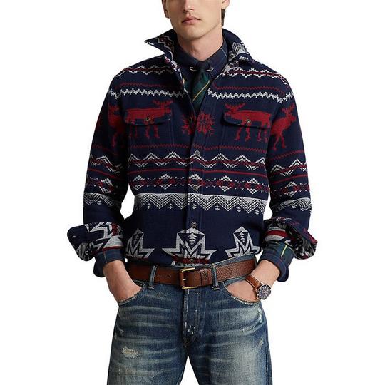 Men's Classic Fit Jacquard Work Shirt | Polo Ralph Lauren Men's Classic Fit Jacquard Work Shirt | Polo Ralph Lauren