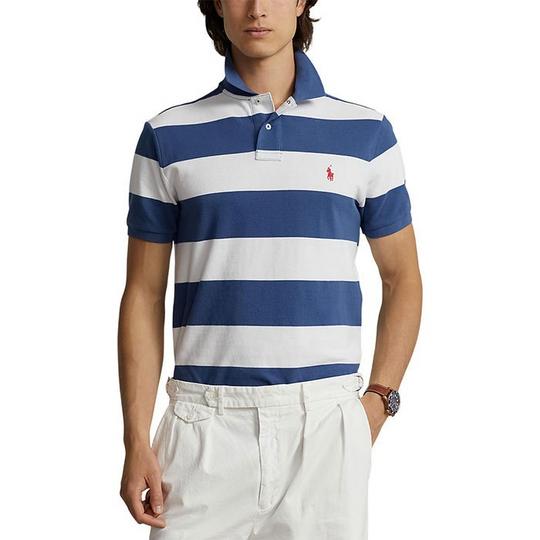 Men's Custom Slim Fit Striped Mesh Polo | Polo Ralph Lauren Men's Custom Slim Fit Striped Mesh Polo | Polo Ralph Lauren