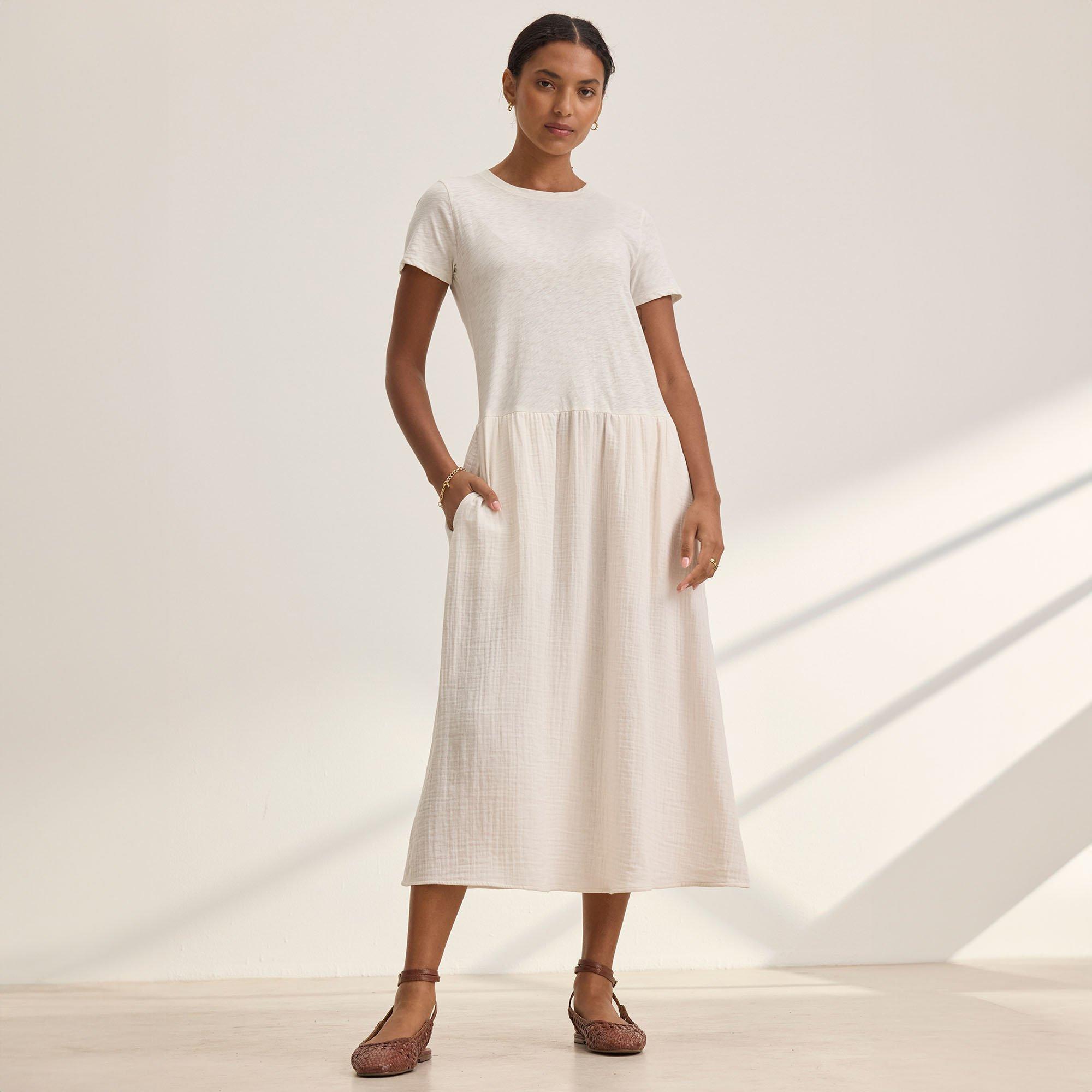 Women's Itza Cotton Slub Dress | Velvet | Sporting Life Online