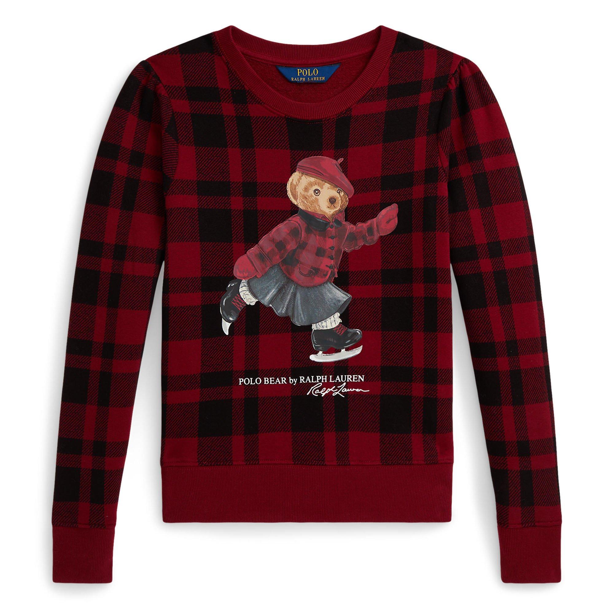 Chandail en molleton Polo Bear à carreaux pour filles juniors [7-16 ...