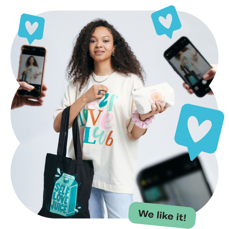 Sell print-on-demand merch on social media!