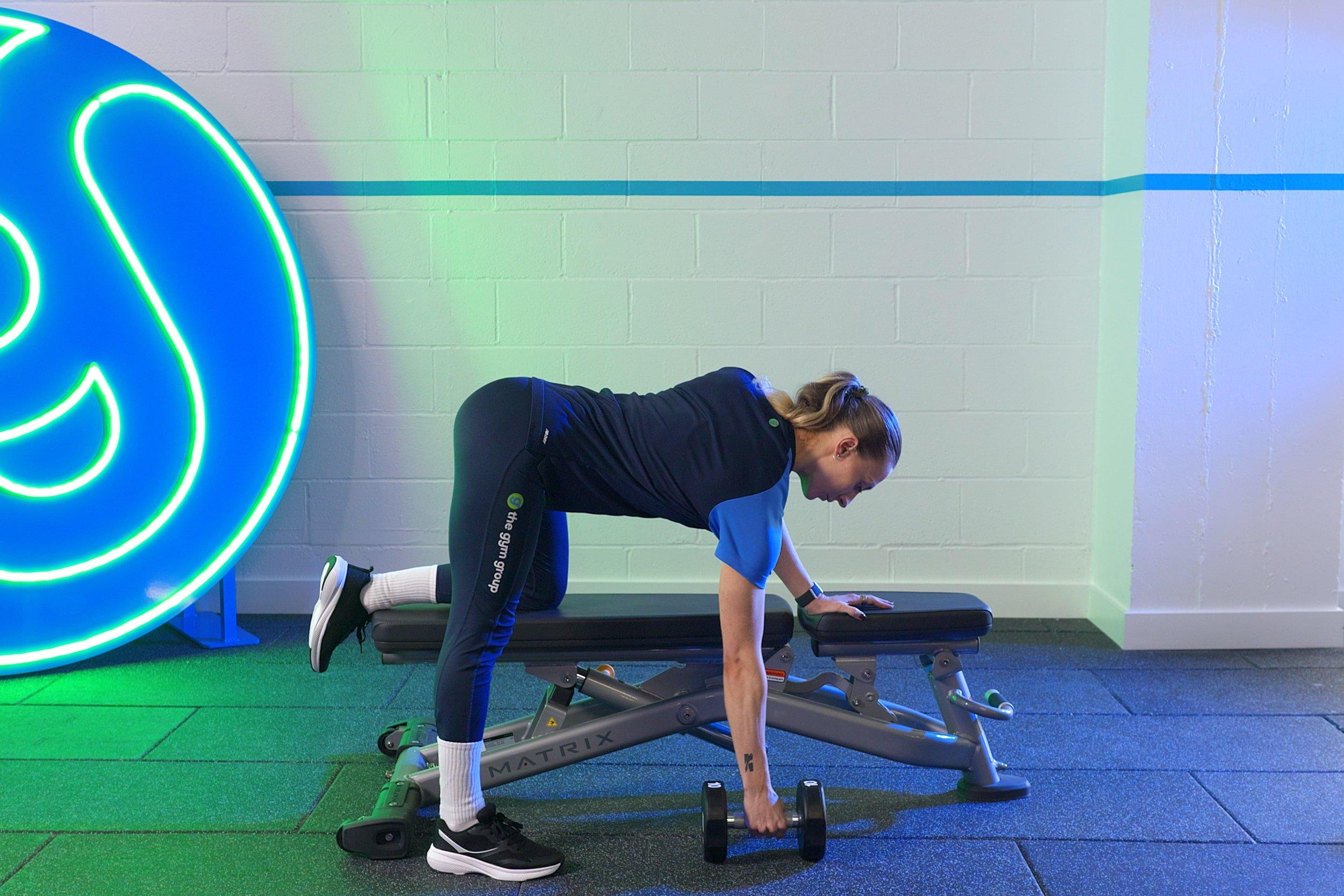 How to Do a Dumbbell Row | Back Workout | The Gym Group