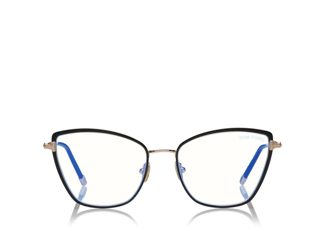 Blue Block Soft Cat Eye Opticals Tom Ford Fashion