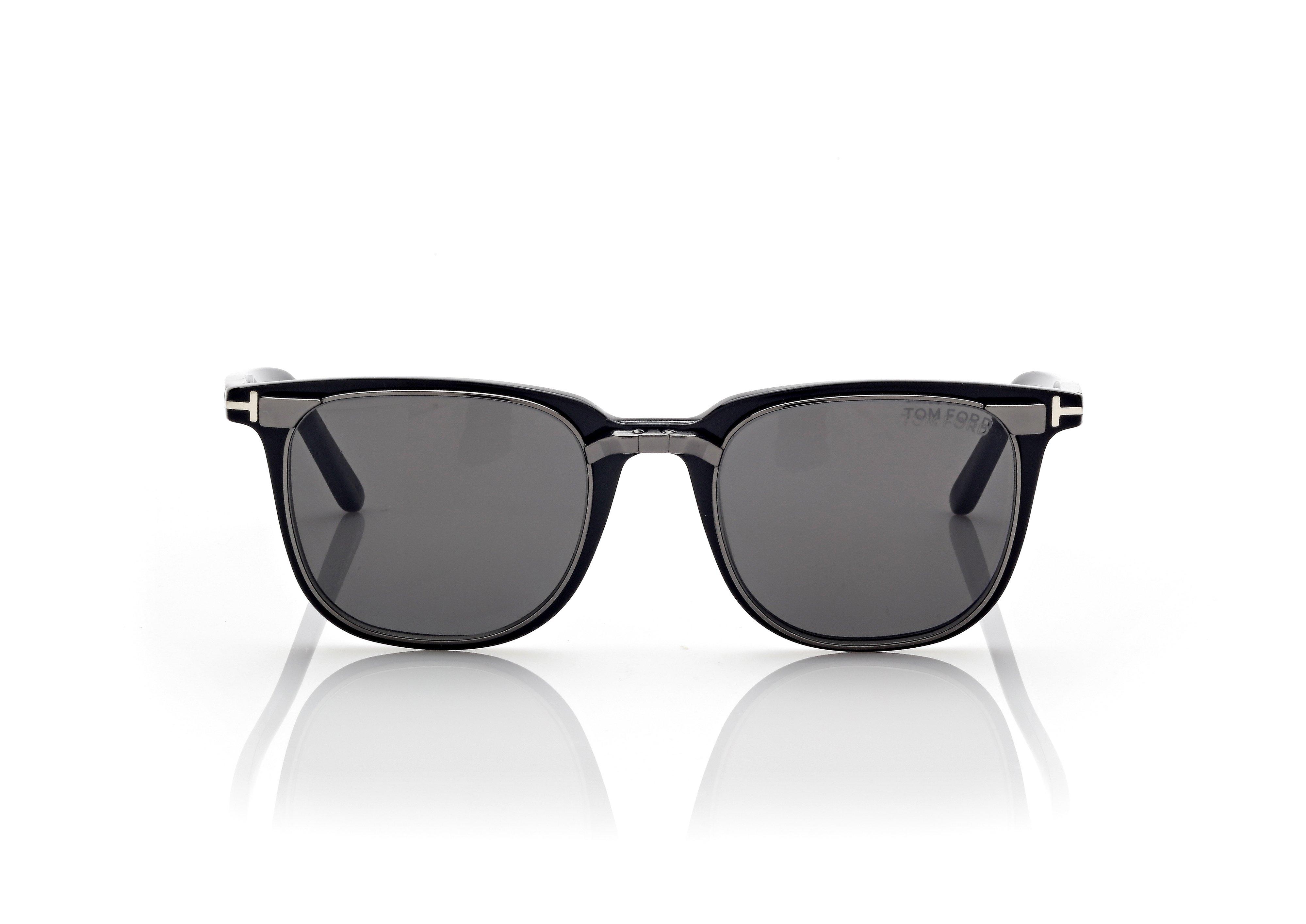 CLIP ON BLUE BLOCK SQUARE OPTICALS | TOM FORD Fashion